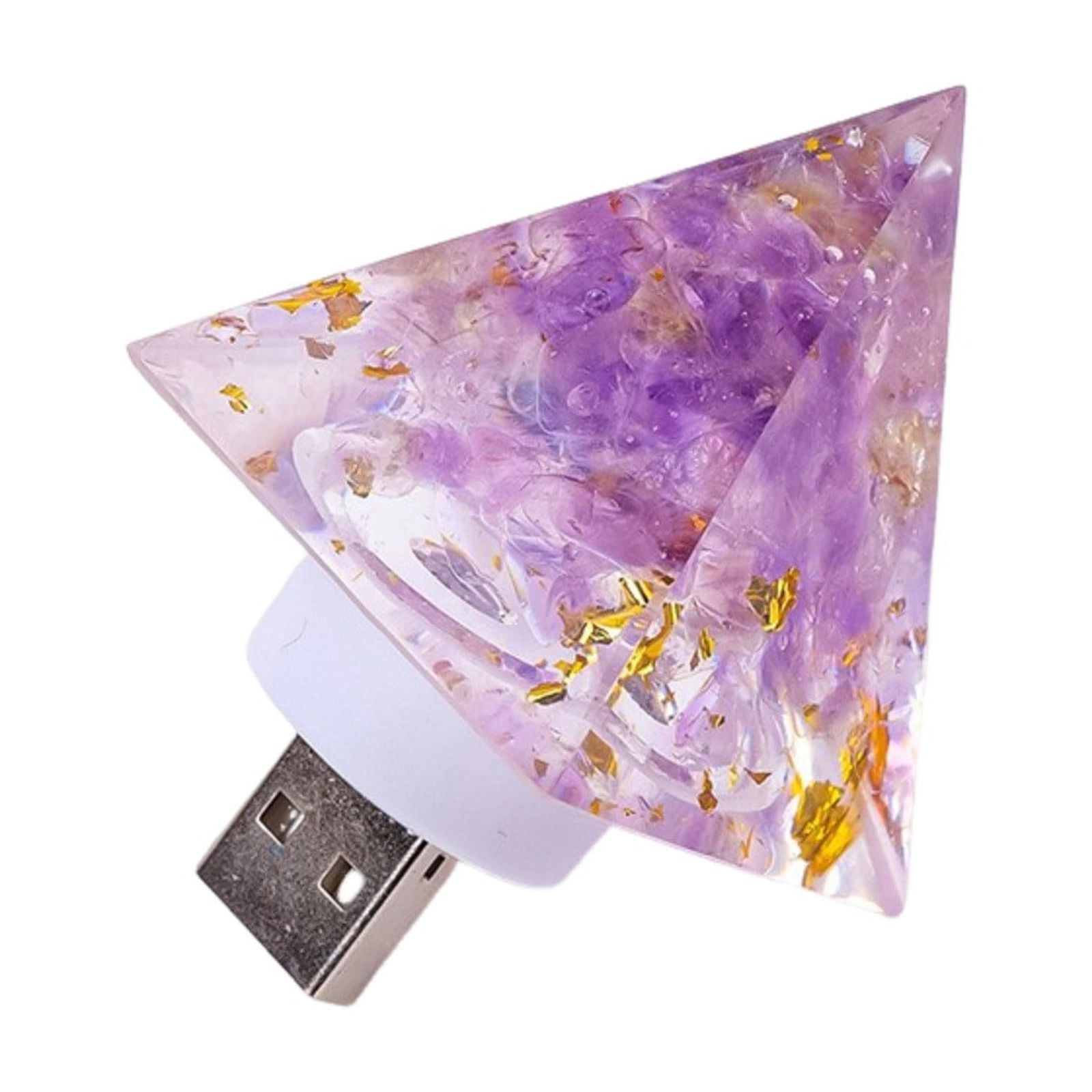 RXMEKW Natural Crystal Gravel Epoxy Pyramids USB Night Light - Walmart.com