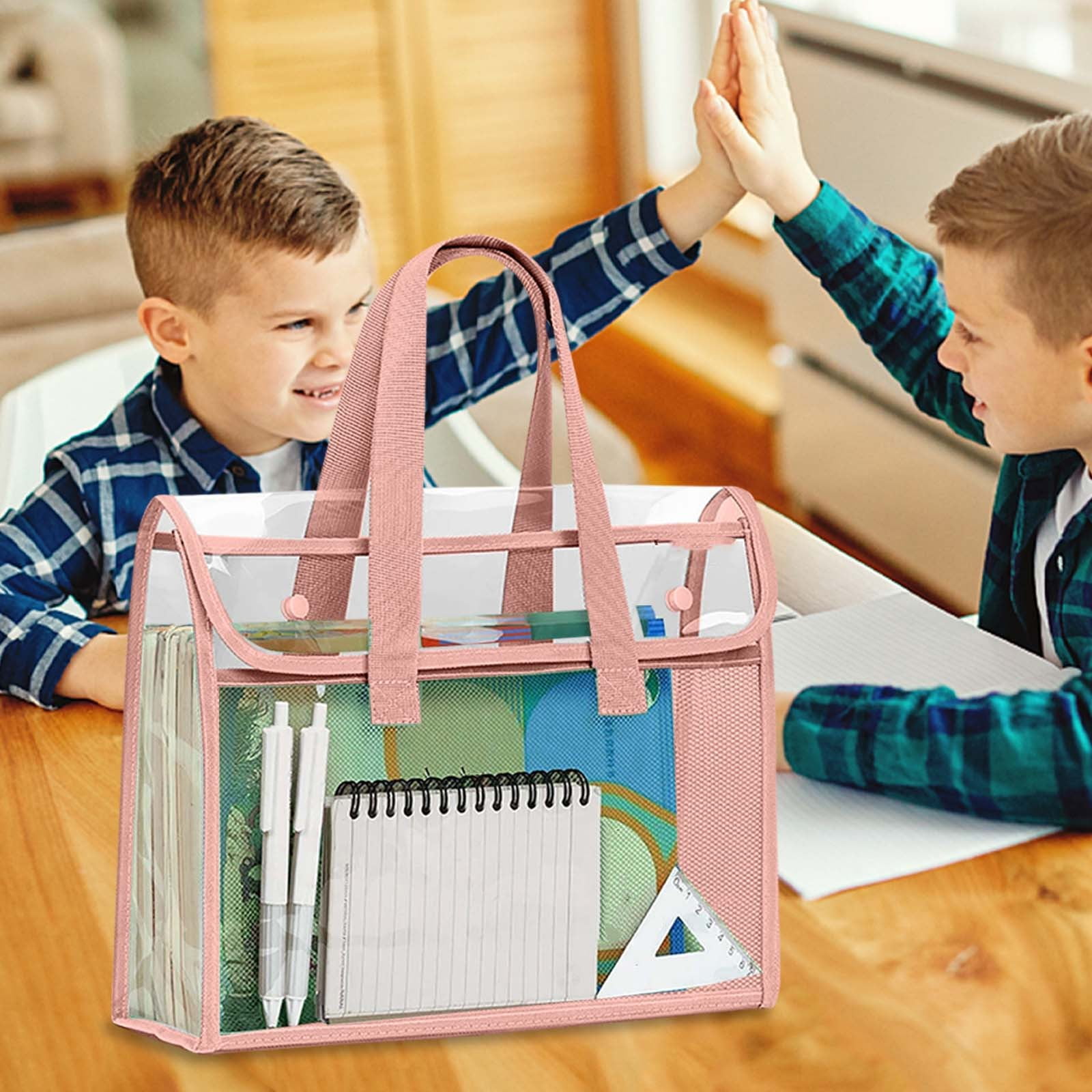 RXMEKW Paper Bags with Handles Transparent File Bag Special Exam Bag ...