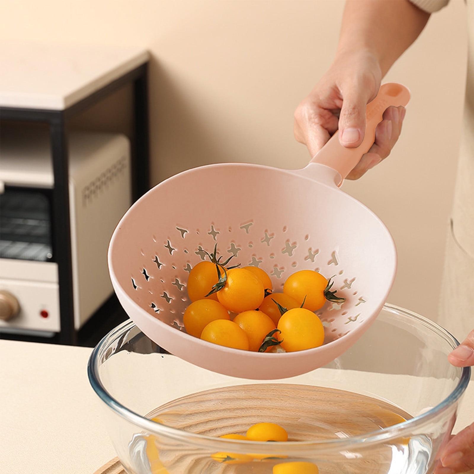 RXMEKW Strainers for Kitchen Home Kitchen Plastic Long Handle Noodles ...