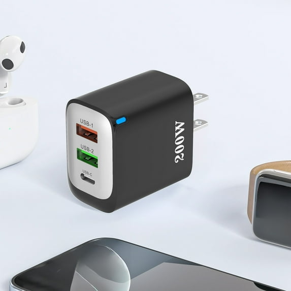 RXMEKW Usb-C Power Adapter Us Standard Charging Head 1C+2U Multi-Port ...