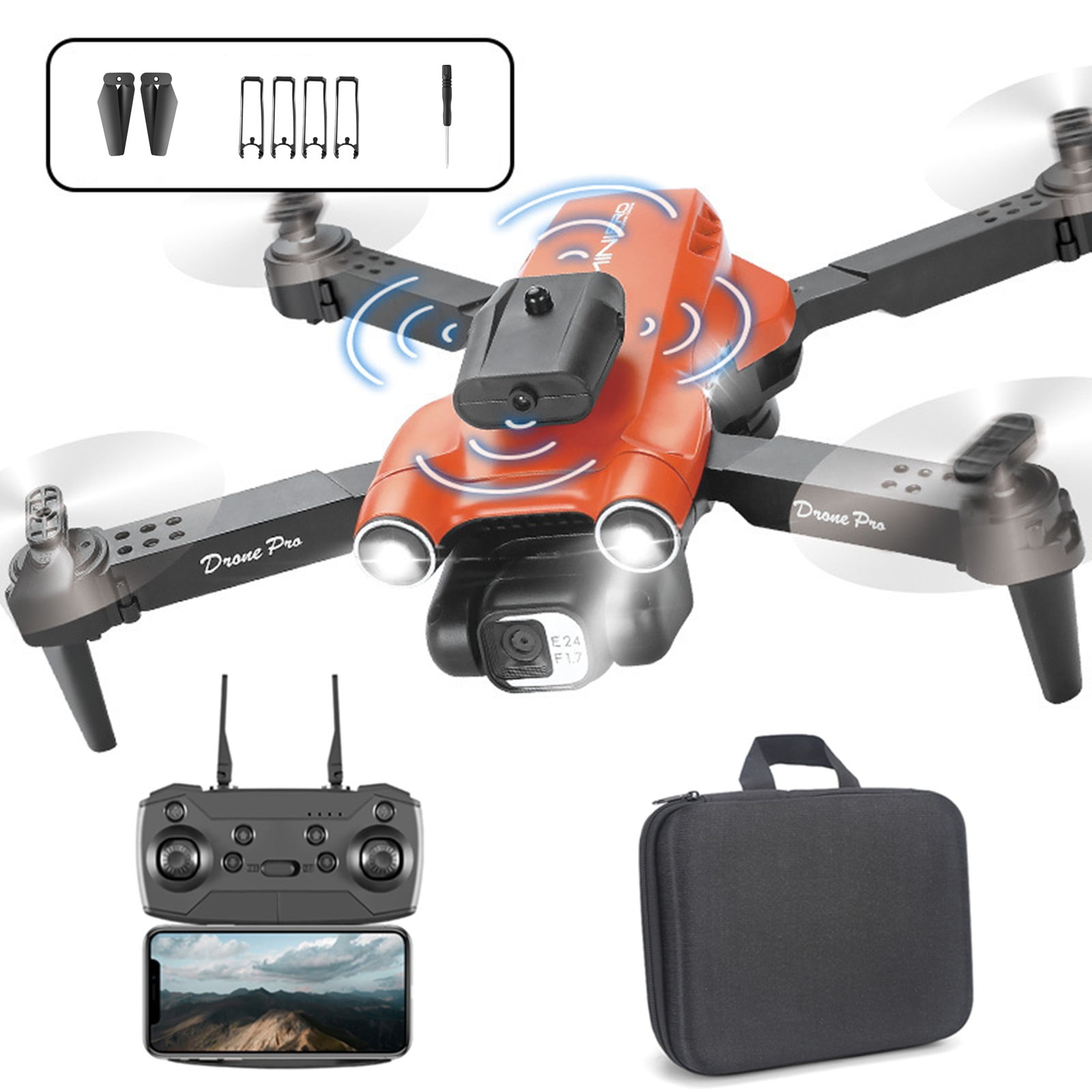 RXMEKW Wifi Fpv Drone with 1080P Hd Camera Altitude Hold Mode Foldable ...