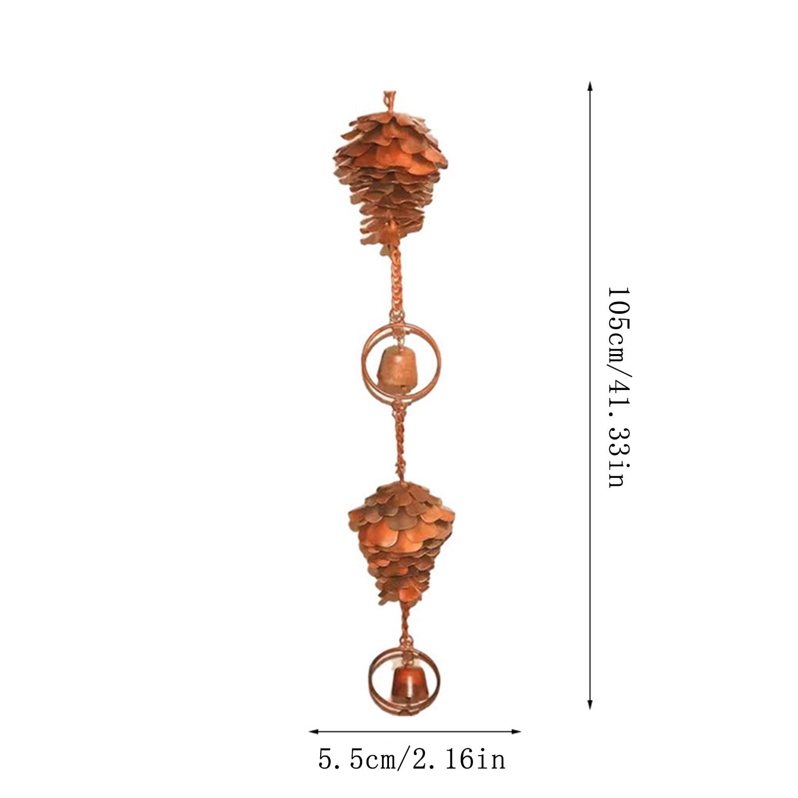 RXMEKW Wind Chimes Outdoor Metal Pinecone Bells Decorative Hanging Wind ...