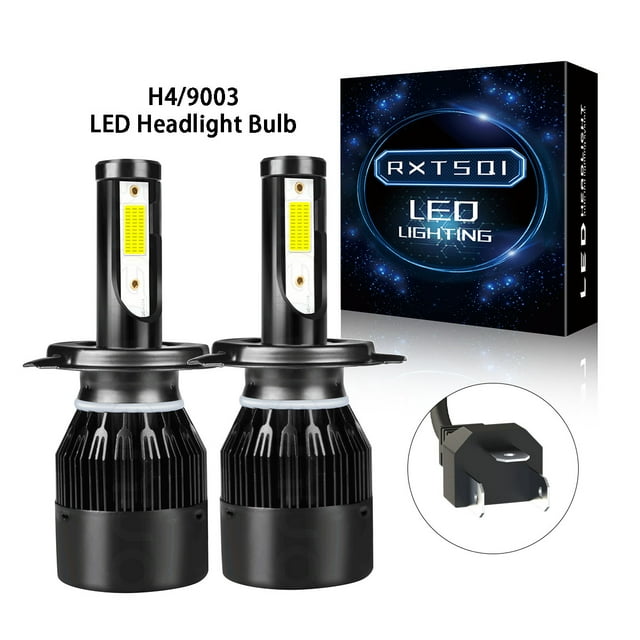 RXTSQI 2pc H4/9003 LED Headlight Bulb High/Low Dual Beam 6000K C9 for Ford Focus 2000-2004 ...