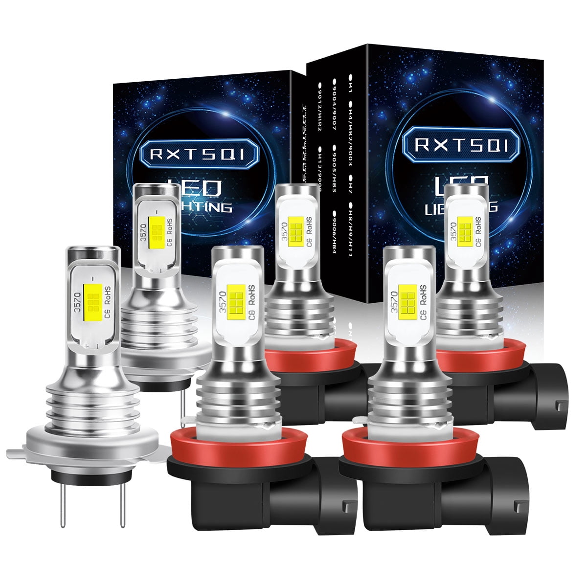 RXTSQI for 2013-2017 Chevy Traverse 6000K LED Headlight Hi/Lo + Fog ...