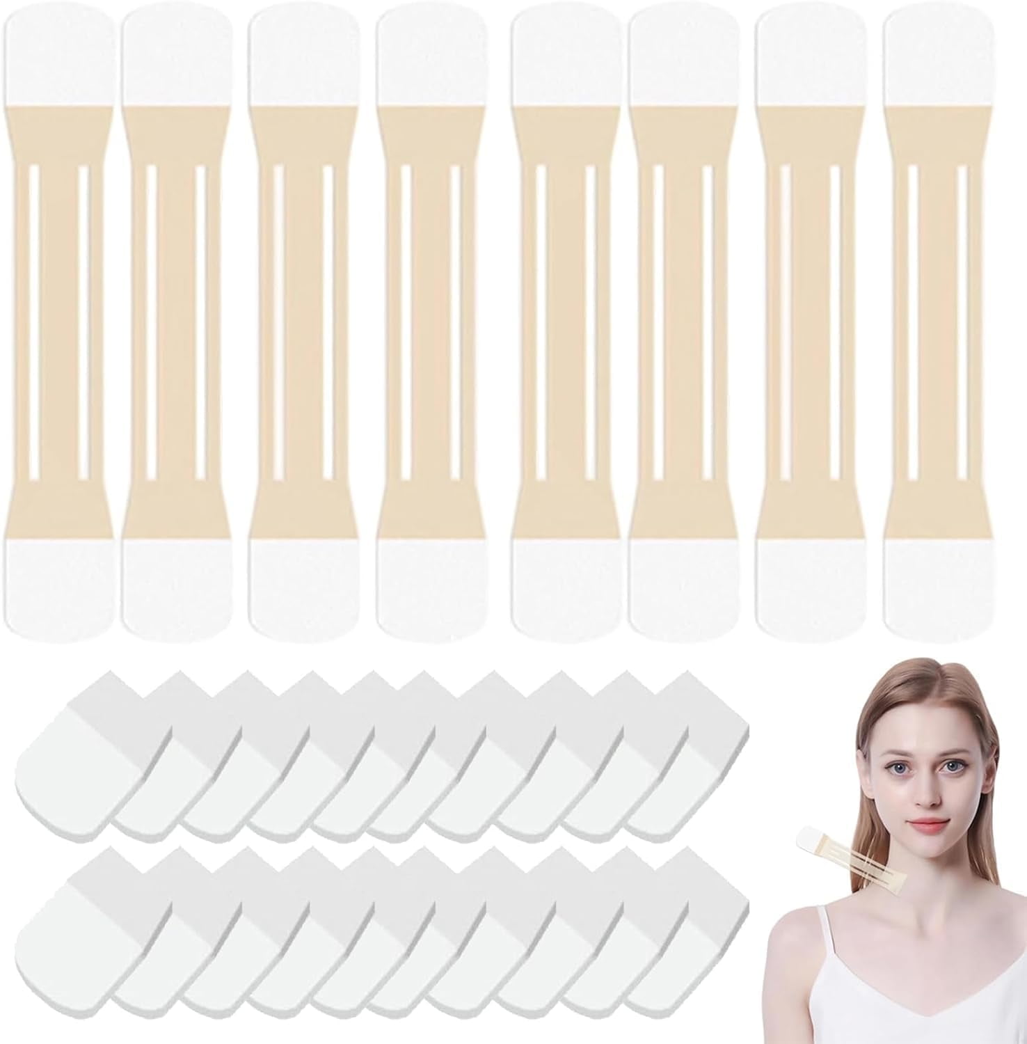 RXWEI Neck Tape, Instant Lift Neck Tape, Lift Tape Invisible Behind ...