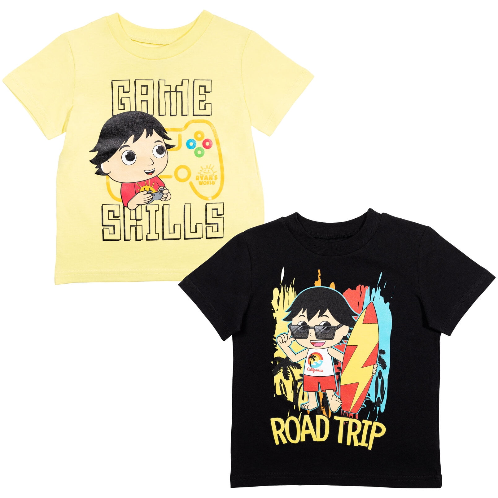 RYAN'S WORLD Little Boys 2 Pack T-Shirts Toddler to Little Kid ...