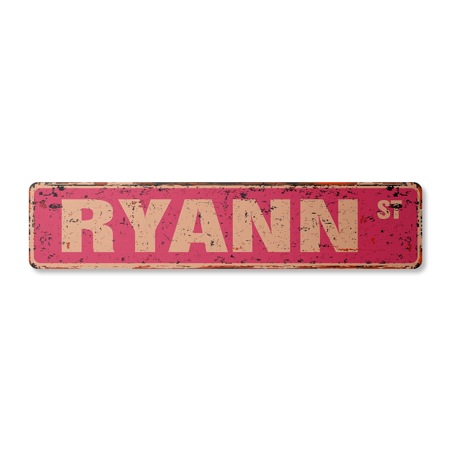 RYANN Vintage Plastic Street Sign Childrens Name Room Sign | Indoor ...