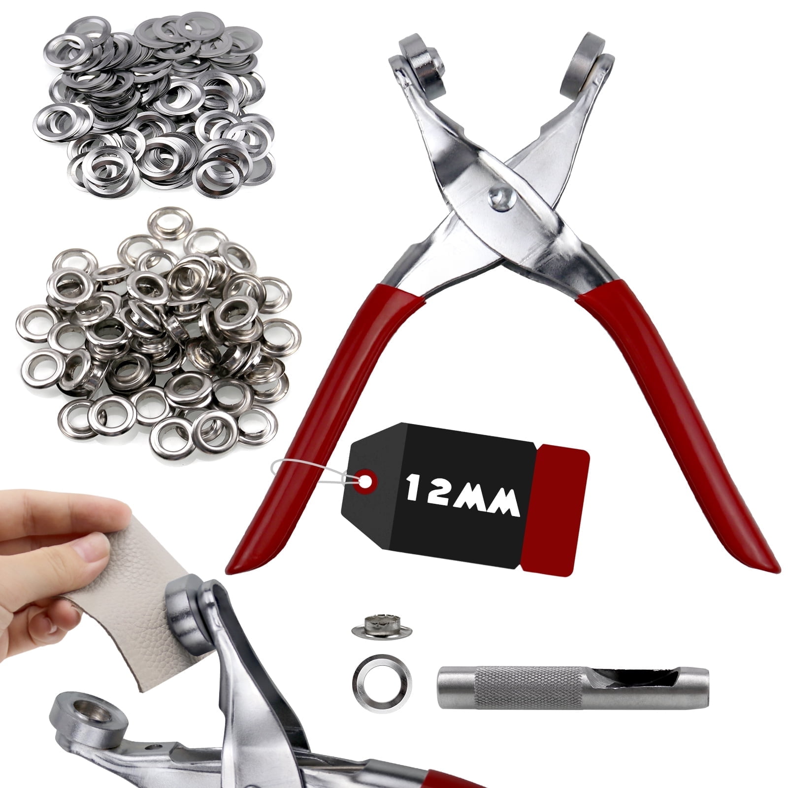 RYANSTAR RACING 1/2 Inch Grommet Tool Kit, Grommet Kit, Leather Punch ...