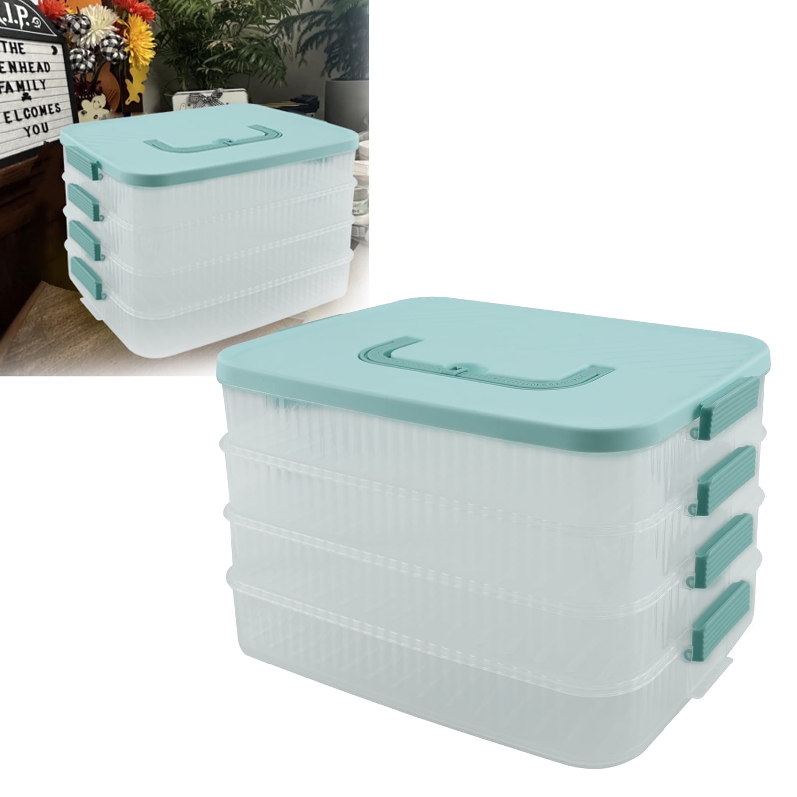 Ryanstarracing 4-Layer Food Storage Container with Dividers, 1.61 Inch ...