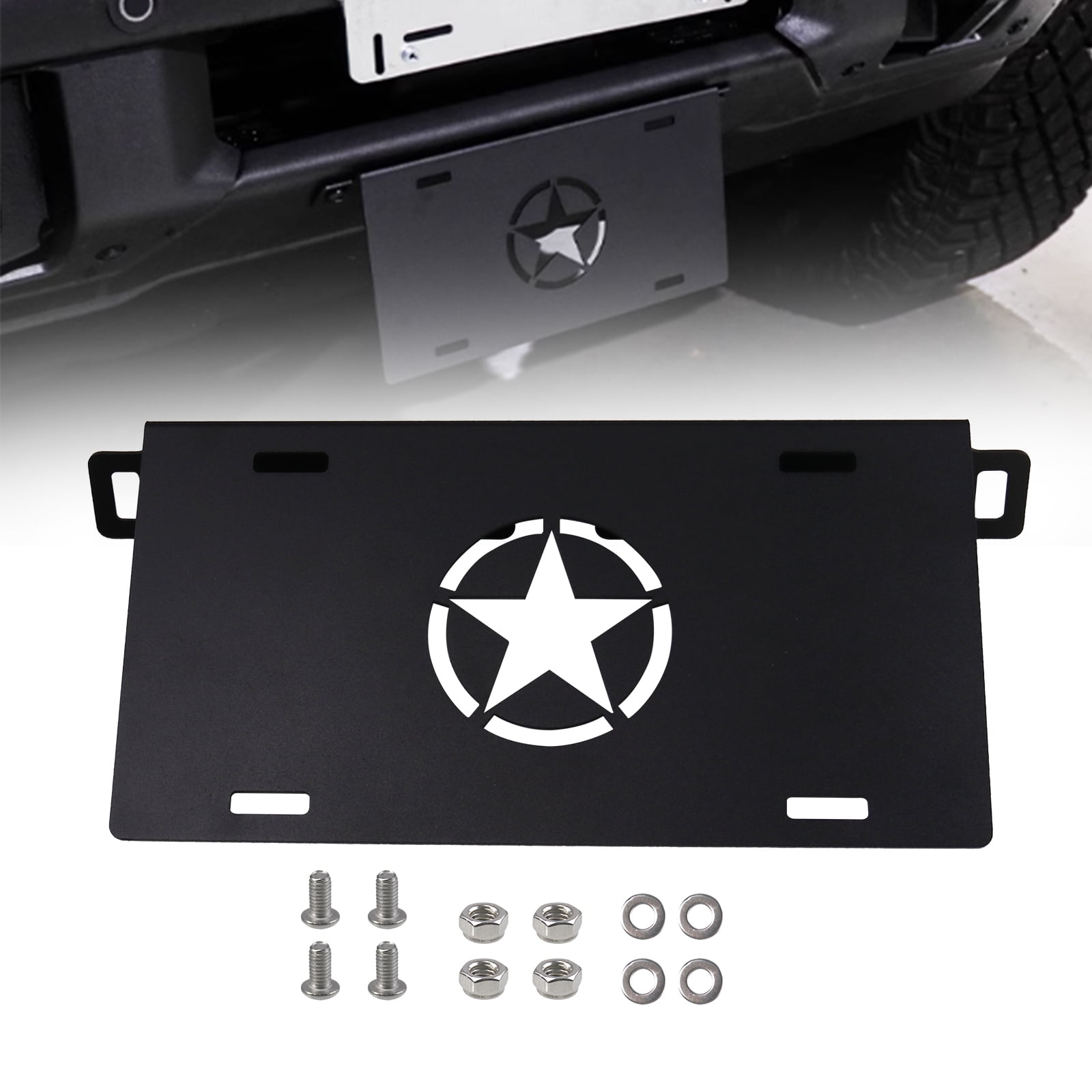 RYANSTAR RACING Aluminum Front License Plate Bracket for Ford Bronco ...