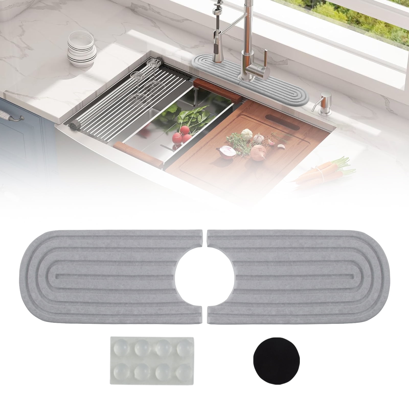 RYANSTAR RACING Kitchen Sink Splash Guard – Diatomaceous Earth Drip ...