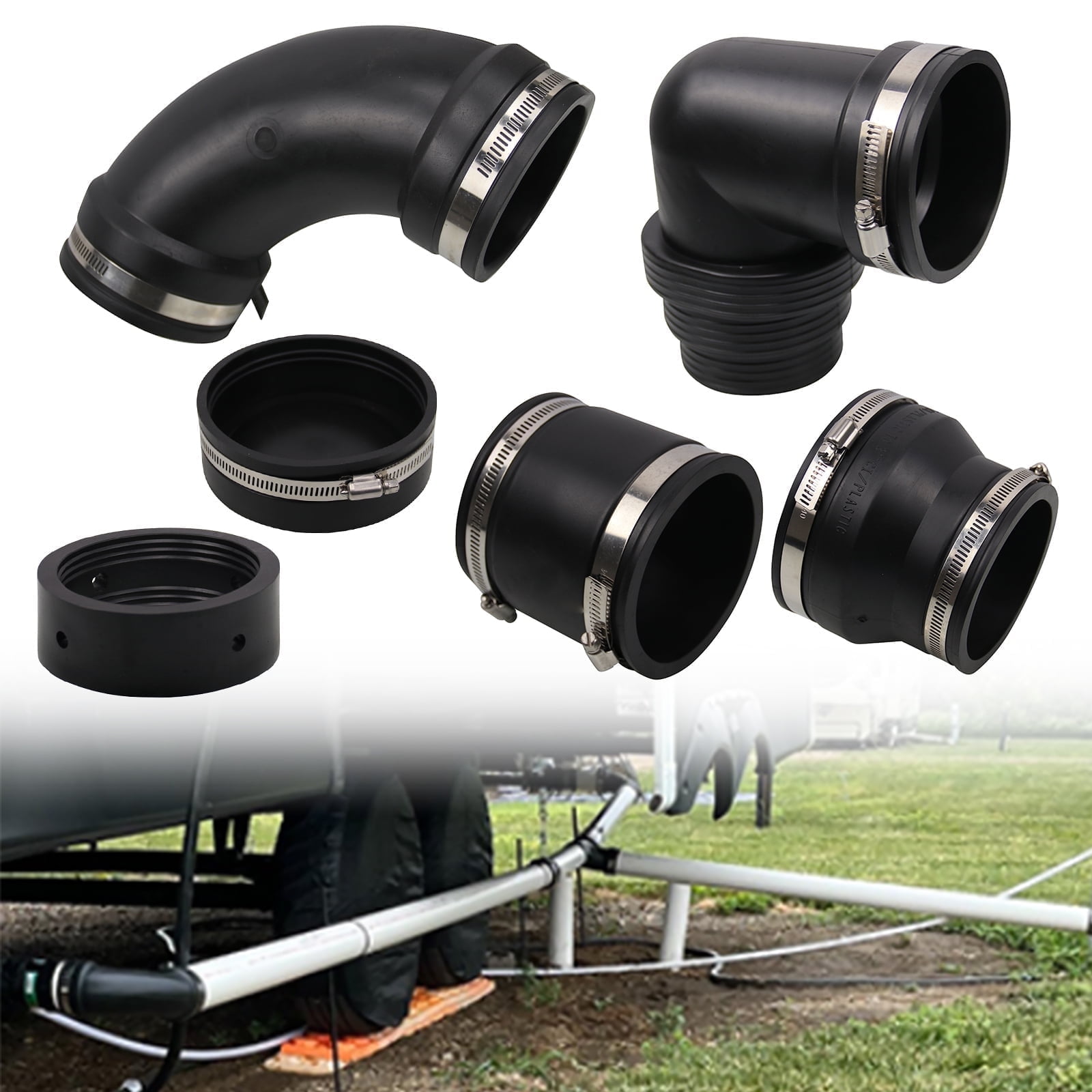 RYANSTAR RACING RV and Camper Sewer Waste Plumbing Connection System ...