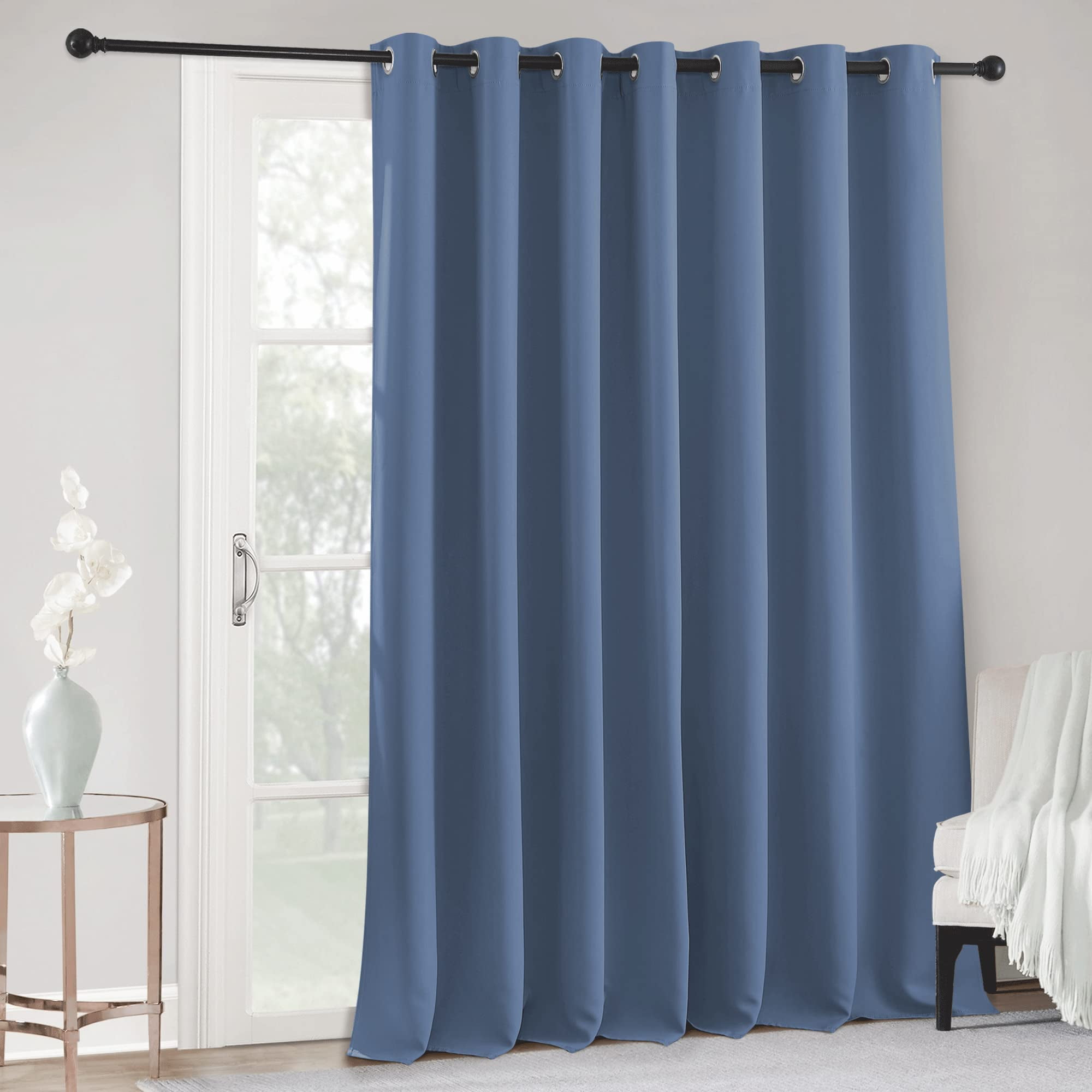 RYB HOME Blackout Curtains & Drapes 120 inches Length - Extra Wide ...