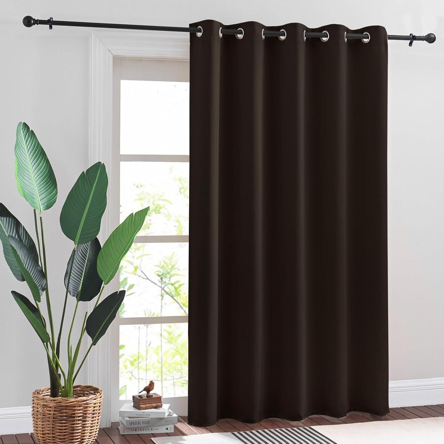 RYB HOME Blackout Slider Curtains - Sunlight Block Vertical Blinds for ...