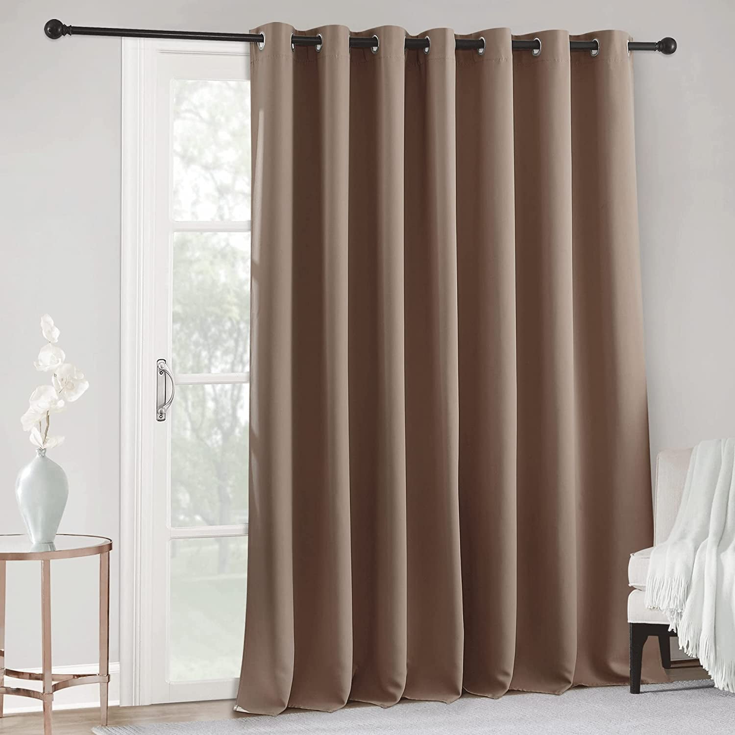 RYB HOME Hanging Room Divider - Wide Large Grommet Window Curtains for ...