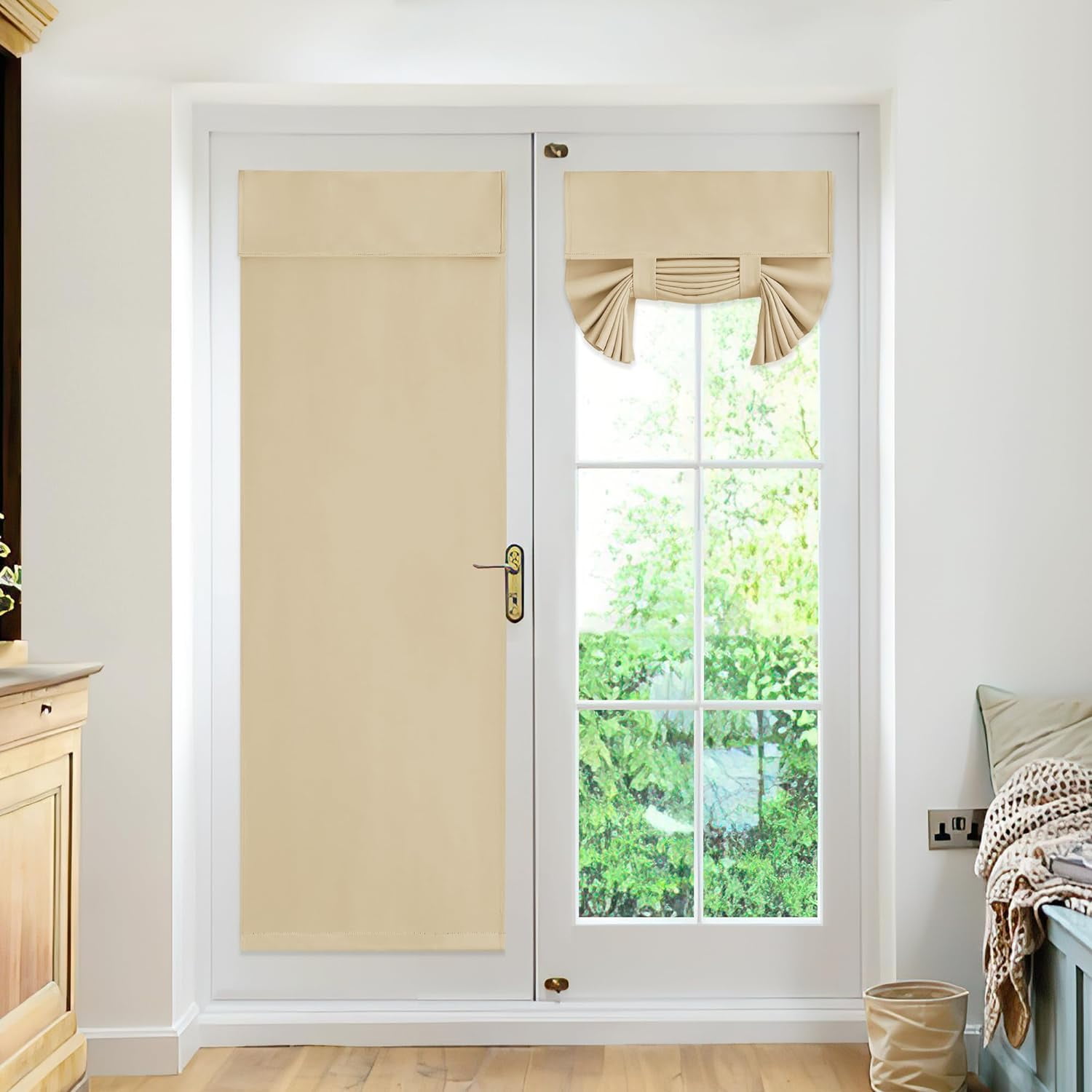 RYB Home Blackout Door Curtains 2 Panels Set, Privacy Insulating Glass ...