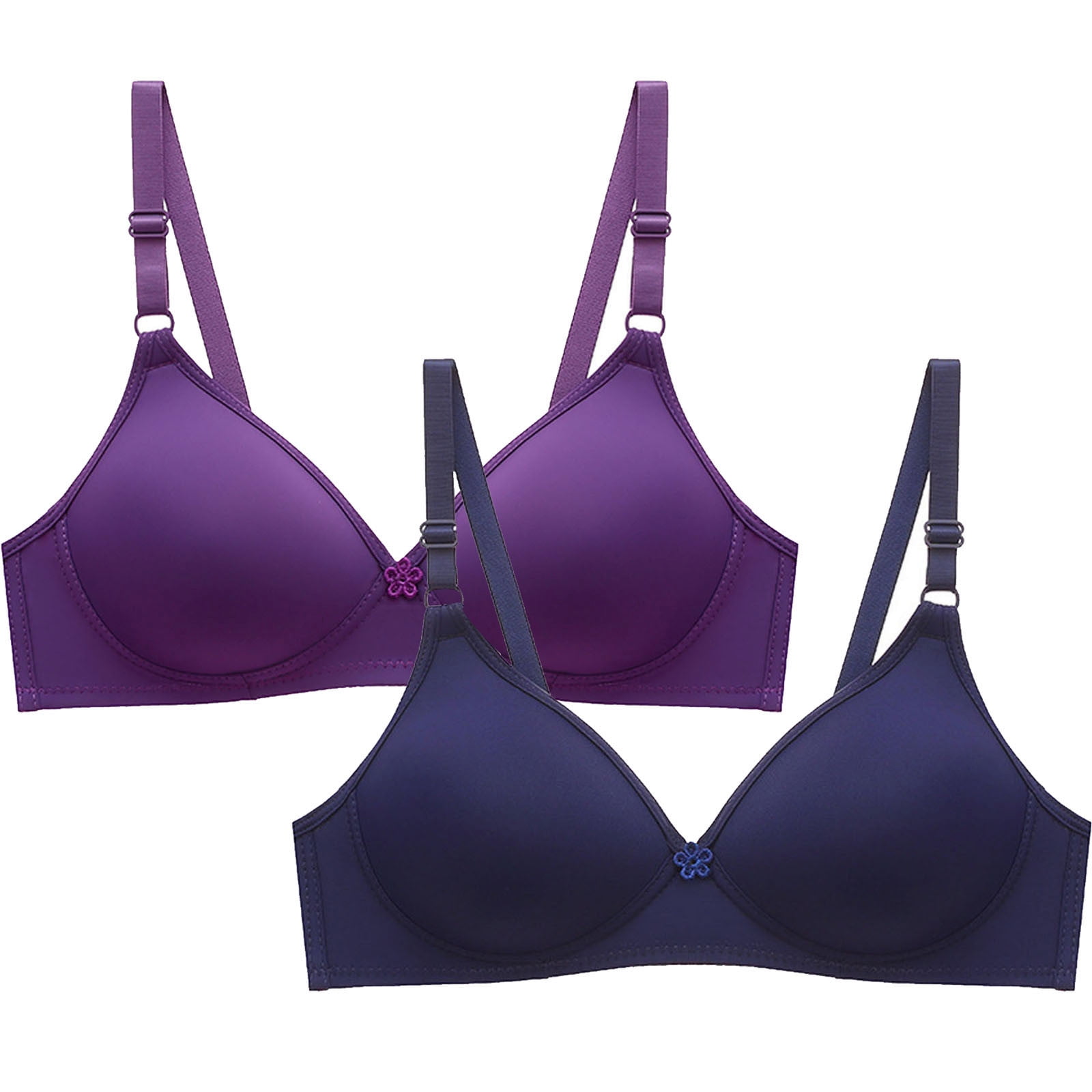 RYDCOT 2pcs Seamless Wireless Push Up Bras for Women T Shirt Bras for ...