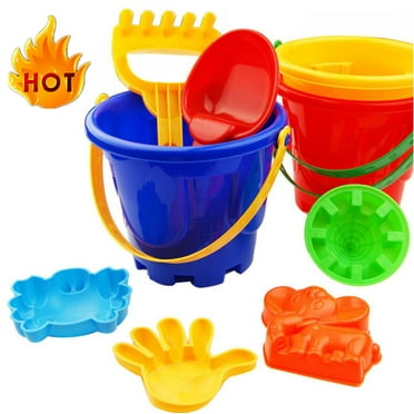 Play Day Jumbo Sandcastle Beach Bucket & Shovel Set, Assorted Shapes ...