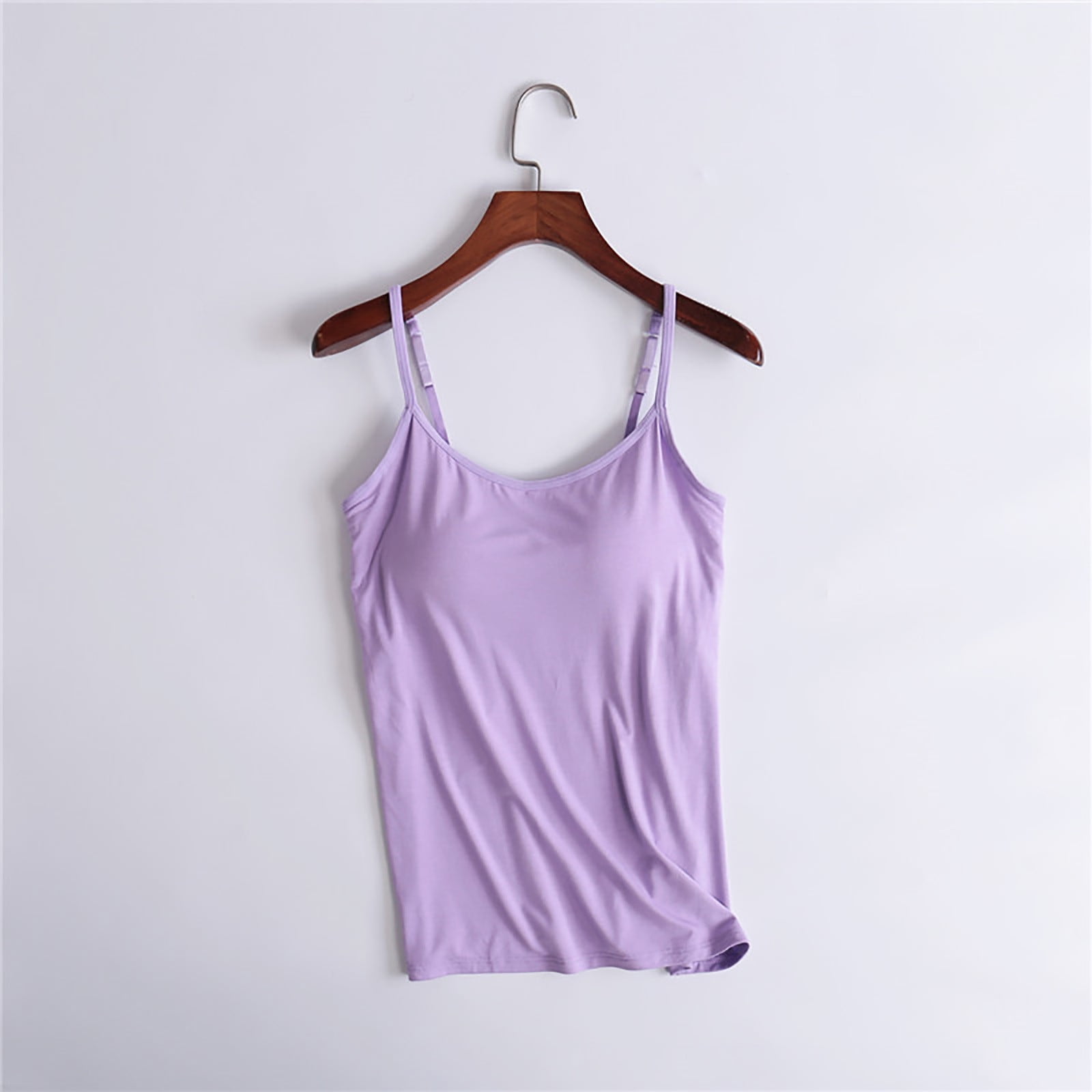 RYDCOT Camisole Tops for Women Built in Bra Racerback Yoga Tanks Tops ...