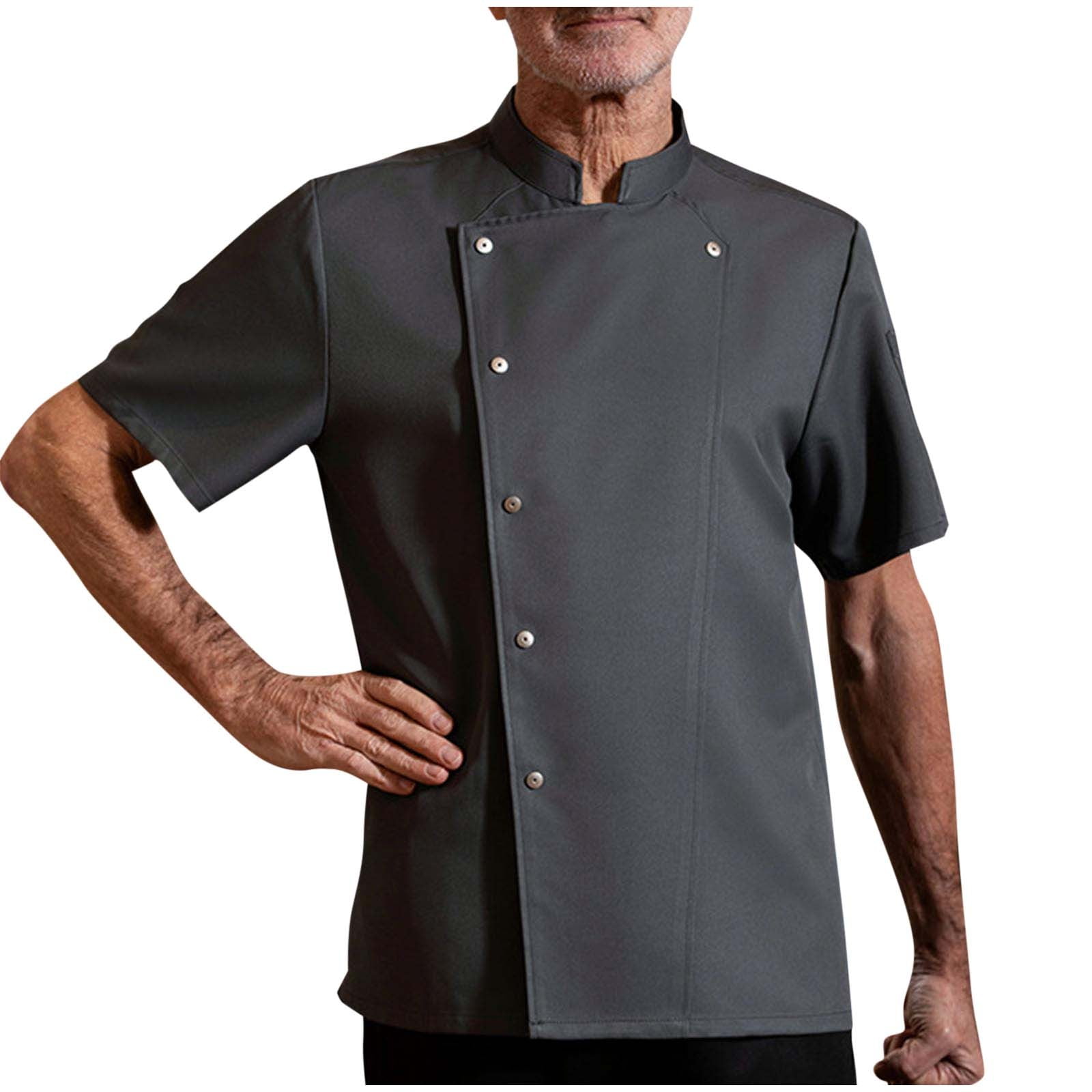 RYDCOT Chef Coat with Mesh Lightweight Breathable Chef Jacket Men Short ...
