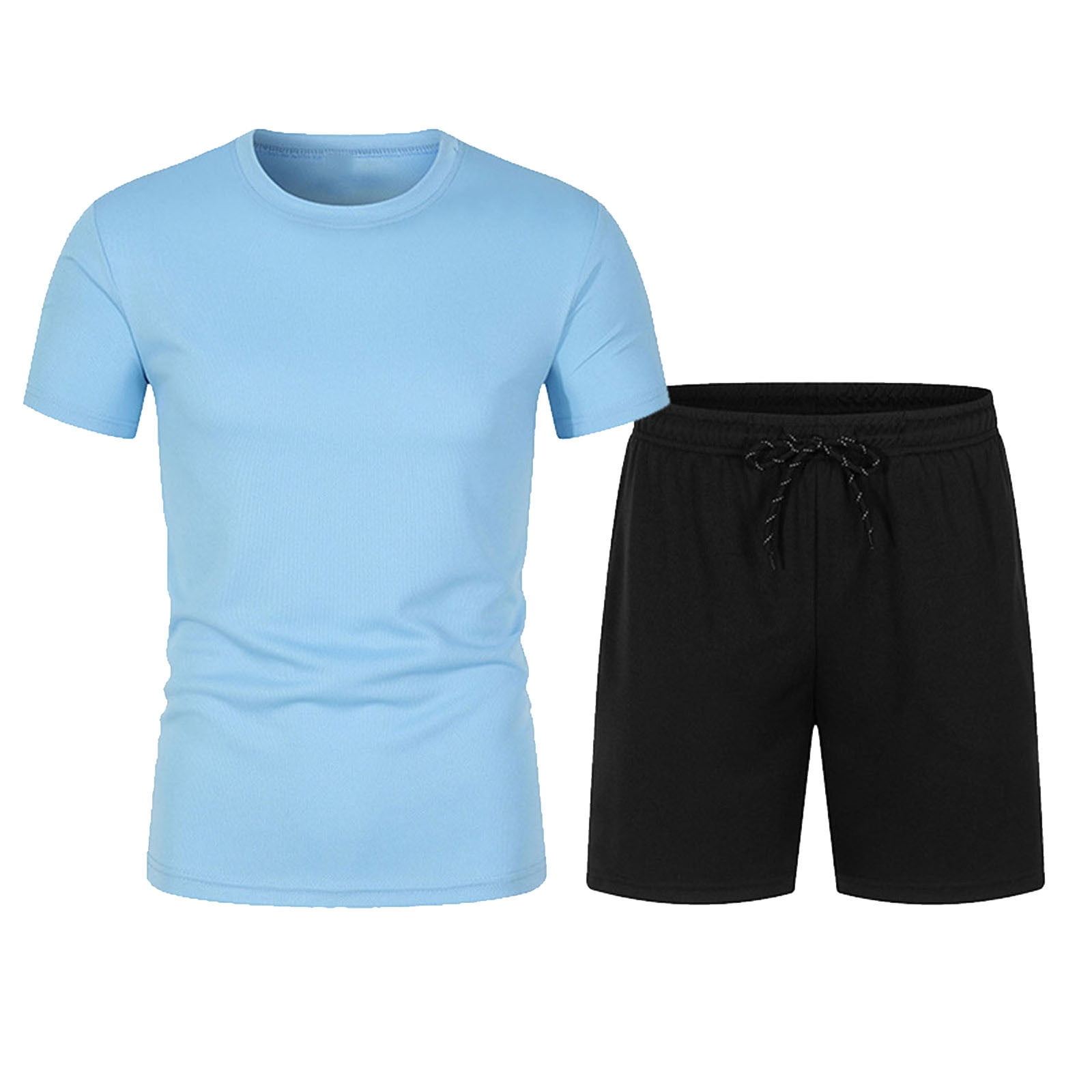 RYDCOT Gym Clothes Workout Shorts and Short Sleeve Shirts for Men ...