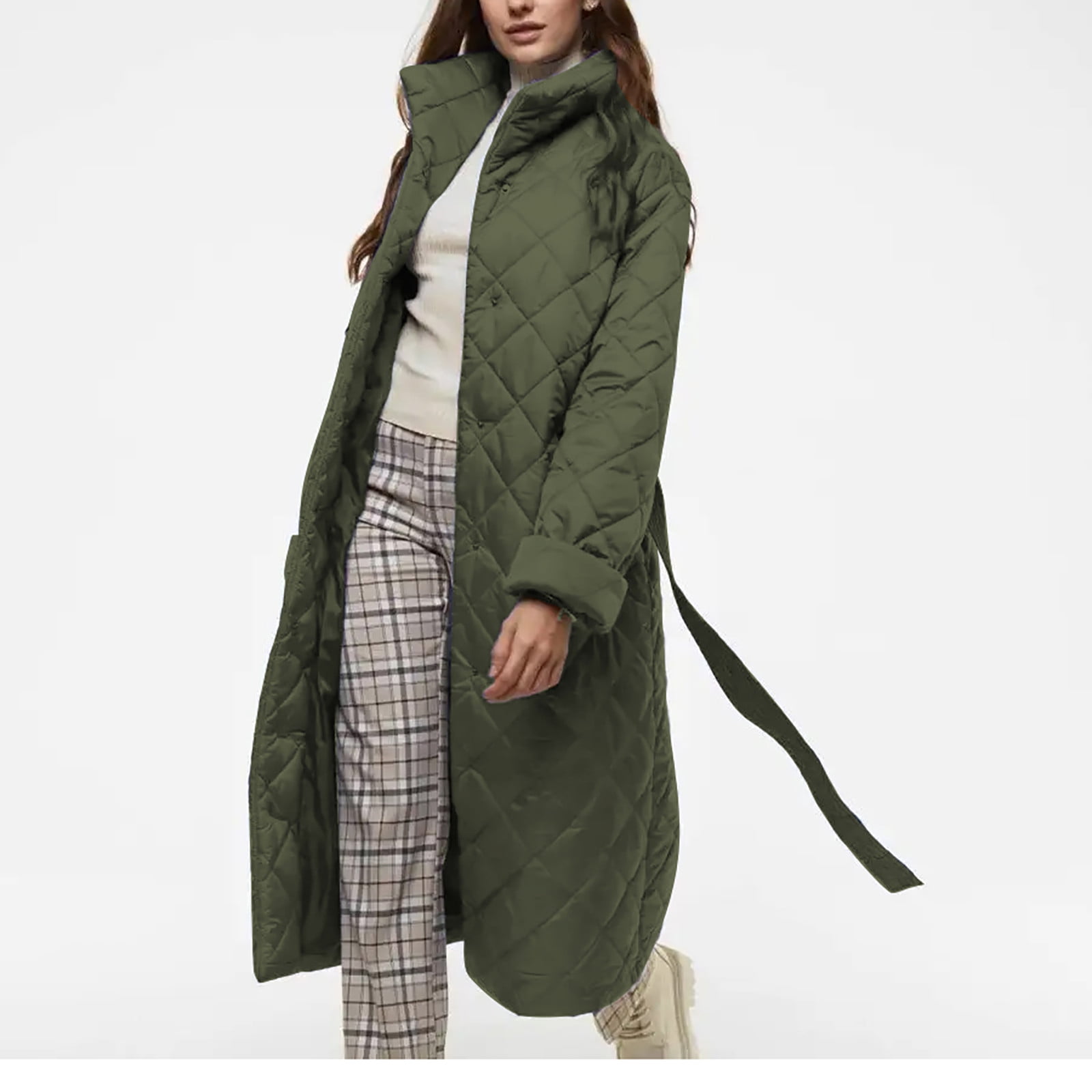 RYDCOT Long Coats for Women Puffer Jackets for Women Casual Lapel ...