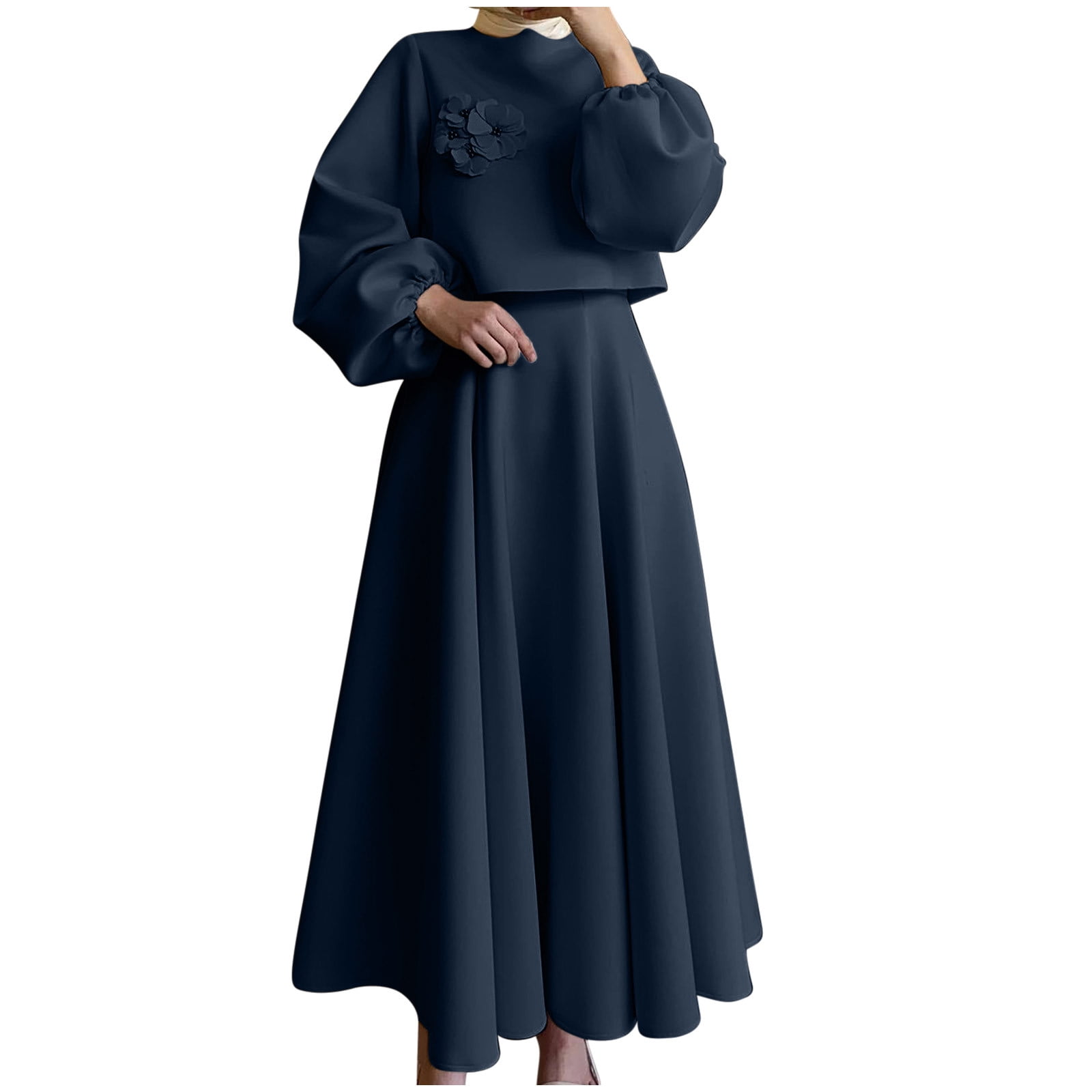 RYDCOT Long Sleeve Two Piece Skirt Sets Women 2 Piece Fall Winter ...