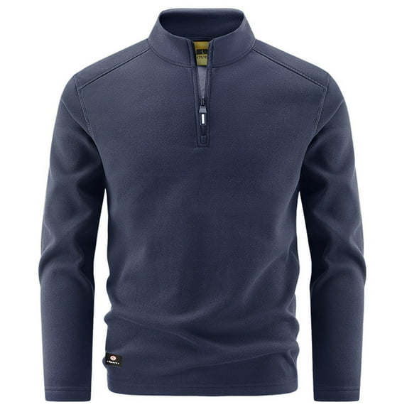 RYDCOT Men's Fashion Quarter Zip Pullover Mock Neck Sweatshirts Long ...