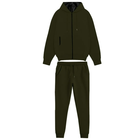 RYDCOT Men's Fleece Lined Tracksuits Set Jacket Hoodie Sweatsuit ...