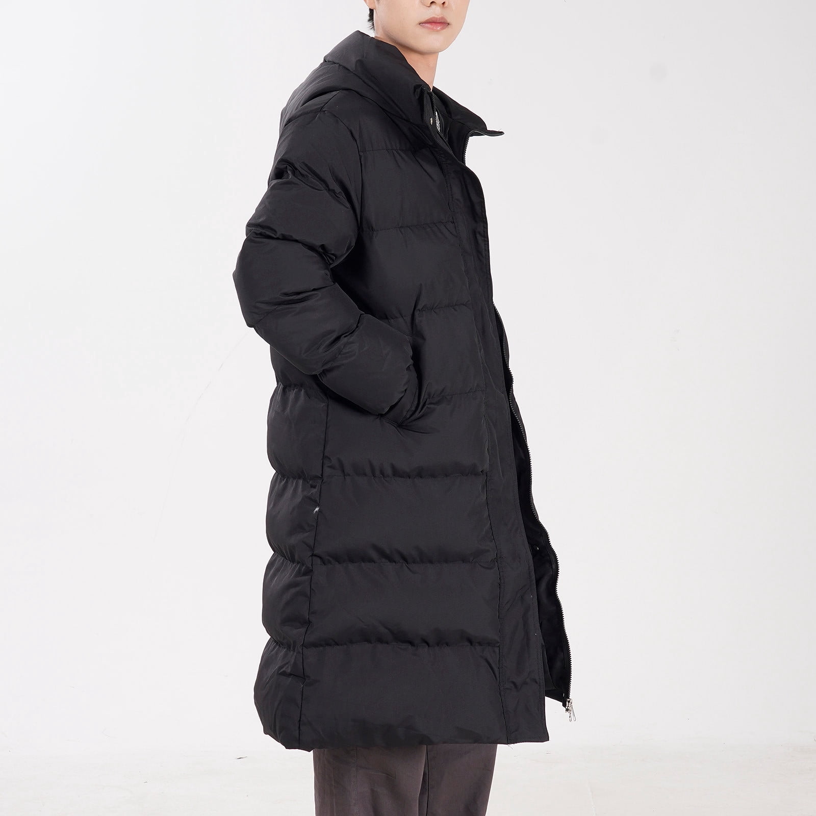 RYDCOT Men's Long Winter Coats and Jackets with Hood Zip Up Puffer ...