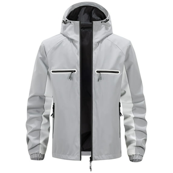 RYDCOT Men's Softshell Jacket with Hood Waterproof Windbreaker Color ...