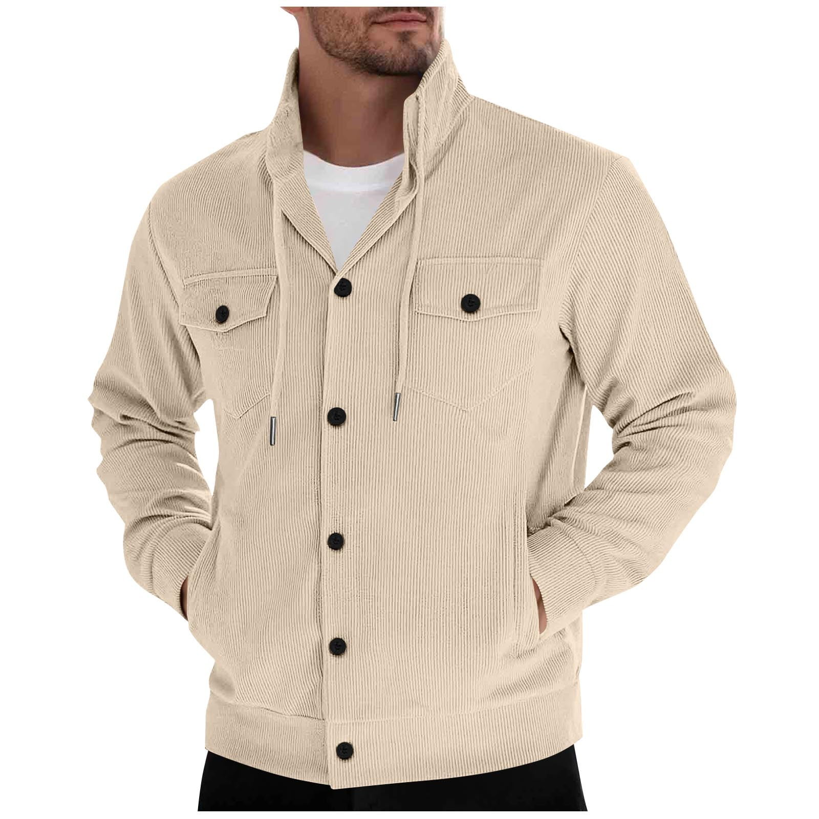 RYDCOT Men's Western Corduroy Shirt Jackets Sweatshirts Button Down ...