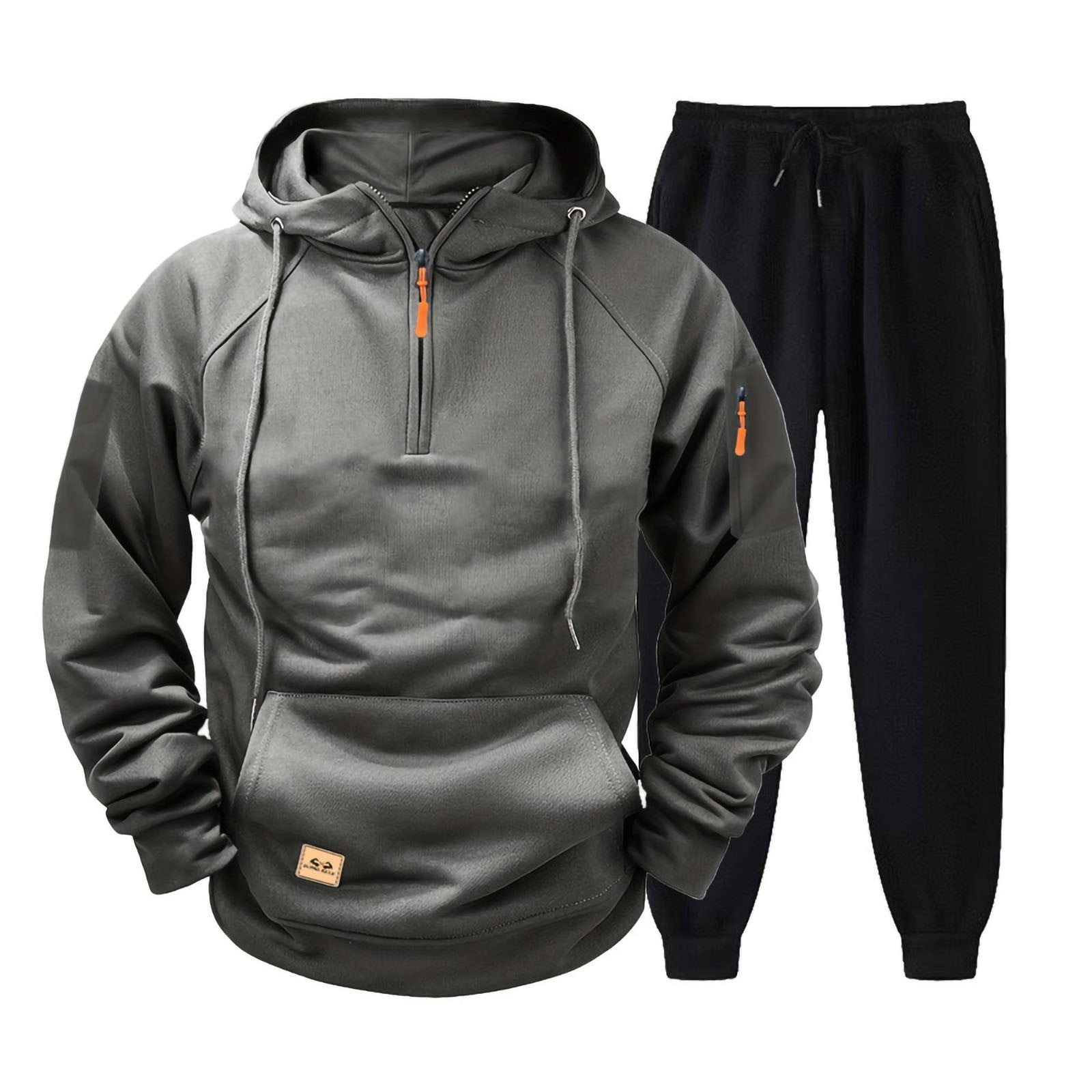 RYDCOT Mens Casual Tracksuits Solid Color Outfits Sweatsuits Jogging ...