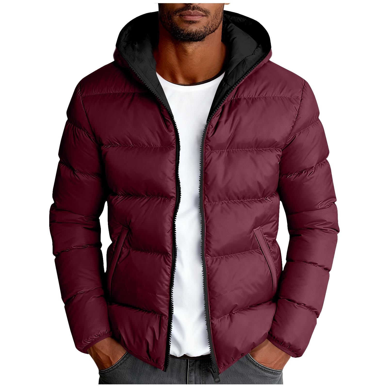 RYDCOT Mens Lightweight Packable Puffer Jacket Hooded Insulated thermal ...