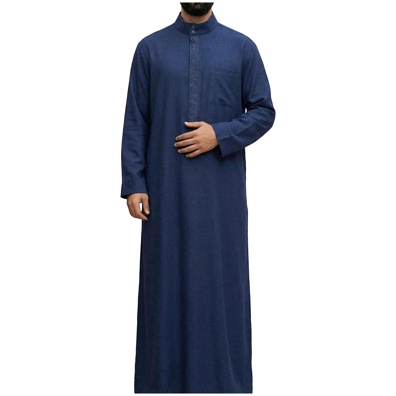 RYDCOT Muslim Thobe for Men Button Down Mens Traditional Robe Caftans ...