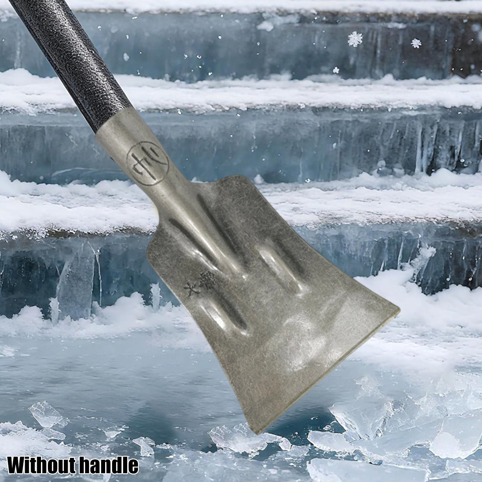 RYDCOT Snow Shovel for Driveway, Stainless Snow Removal Shovel Heavy ...