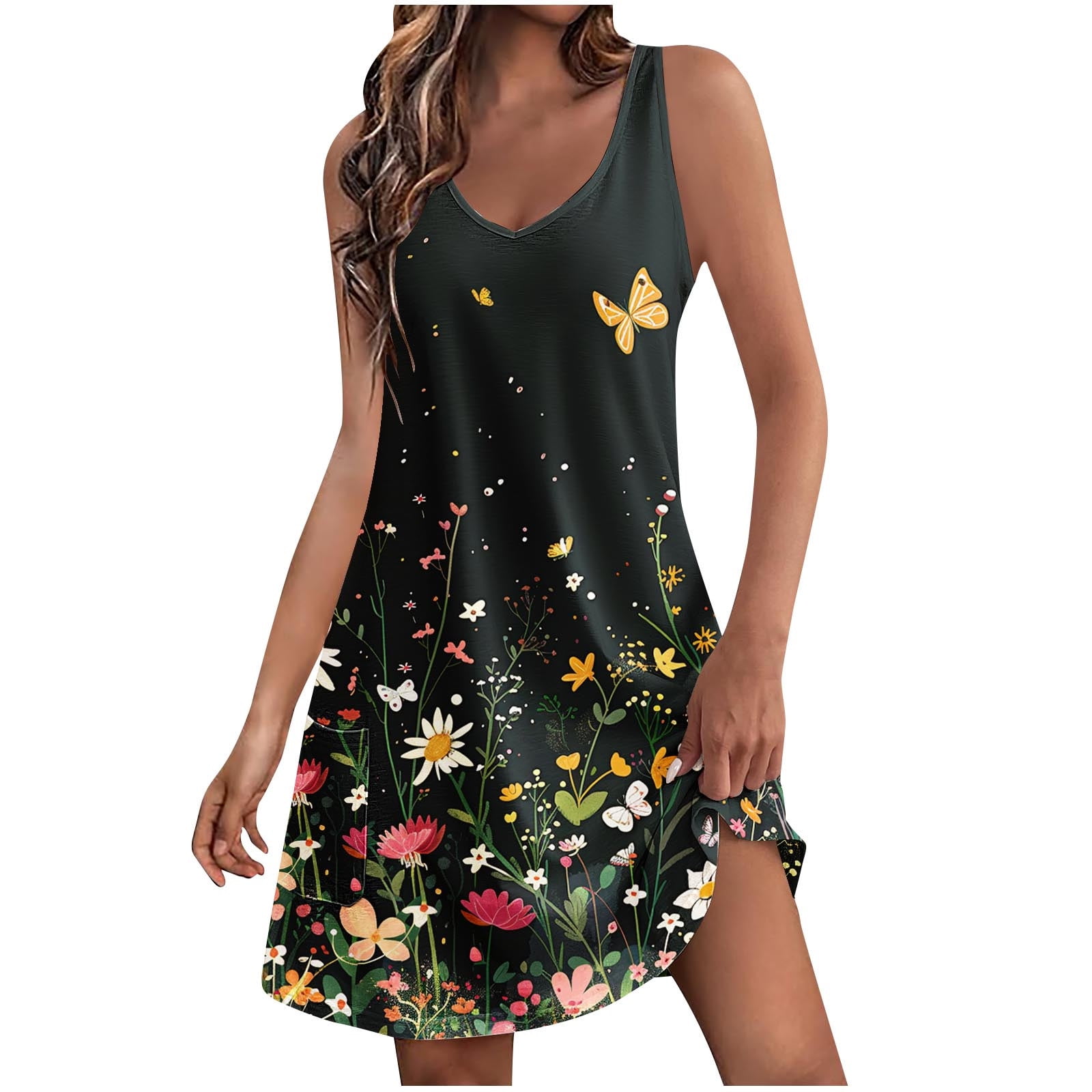 RYDCOT Summer Sundresses for Women 2024 Casual Beach Boho Sleeveless ...
