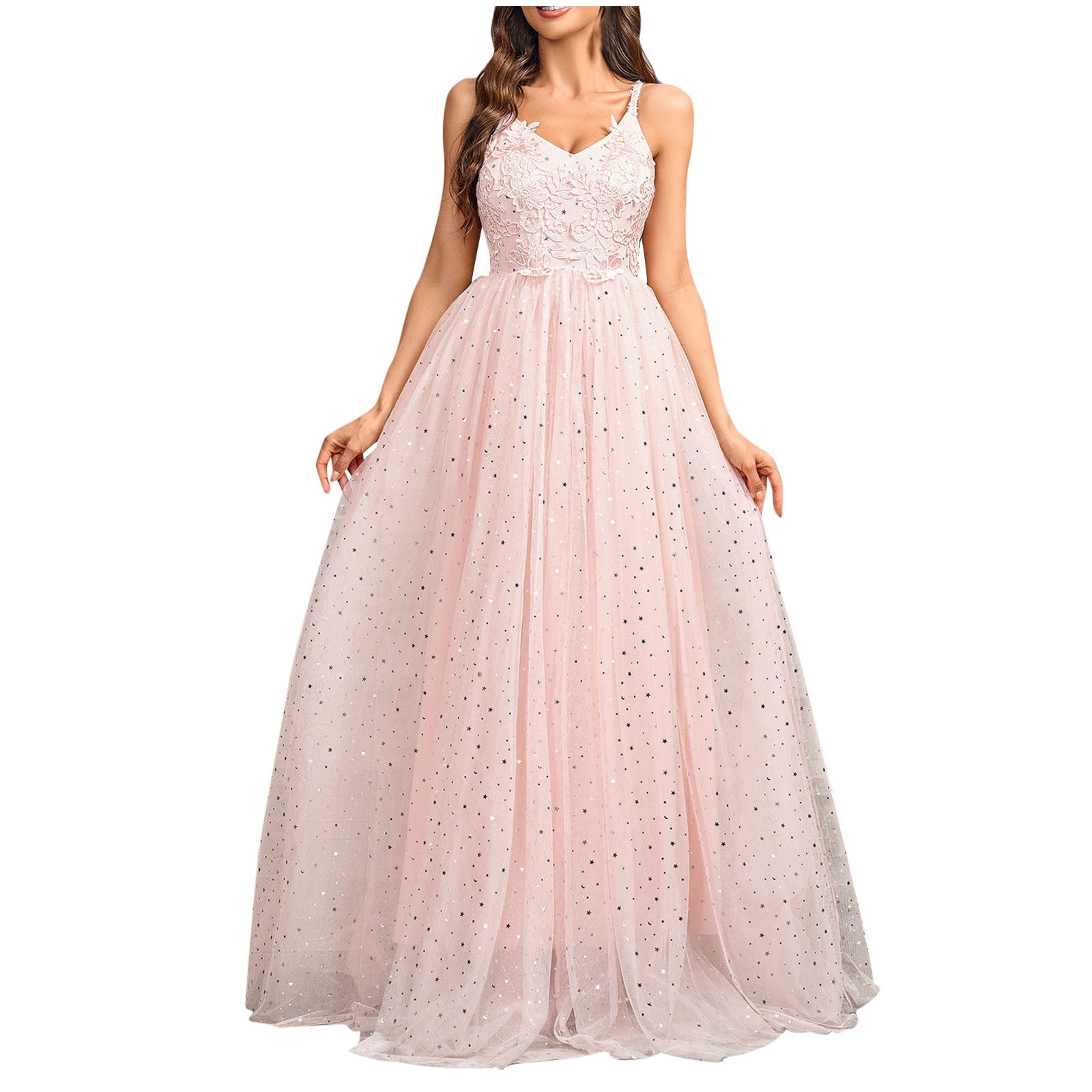 RYDCOT Summer Wedding Dresses for Women 2024 Bride Spaghetti Strap Lace ...