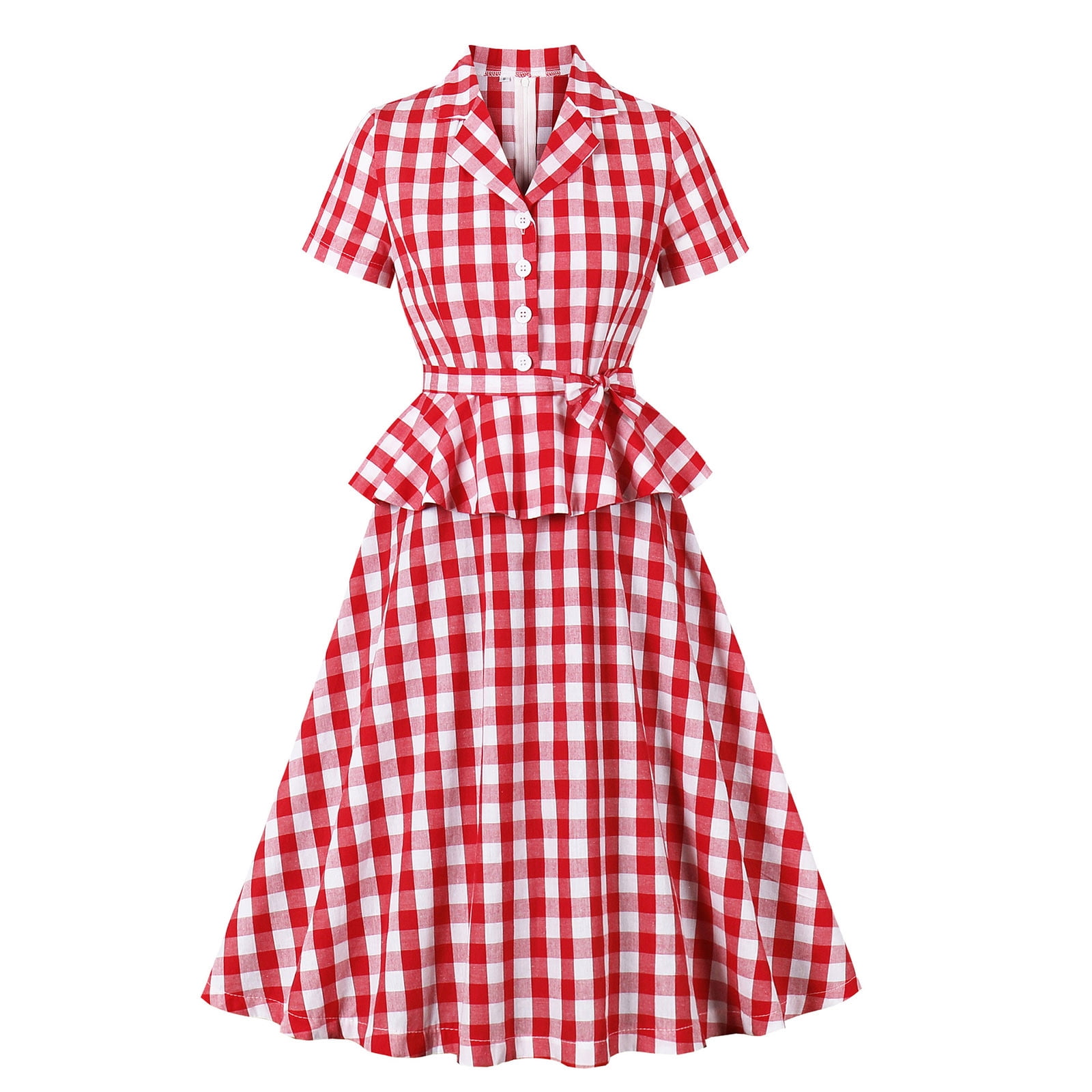 RYDCOT Tea Party Dresses for Woman Elegant Midi Dresses Short Sleeve ...