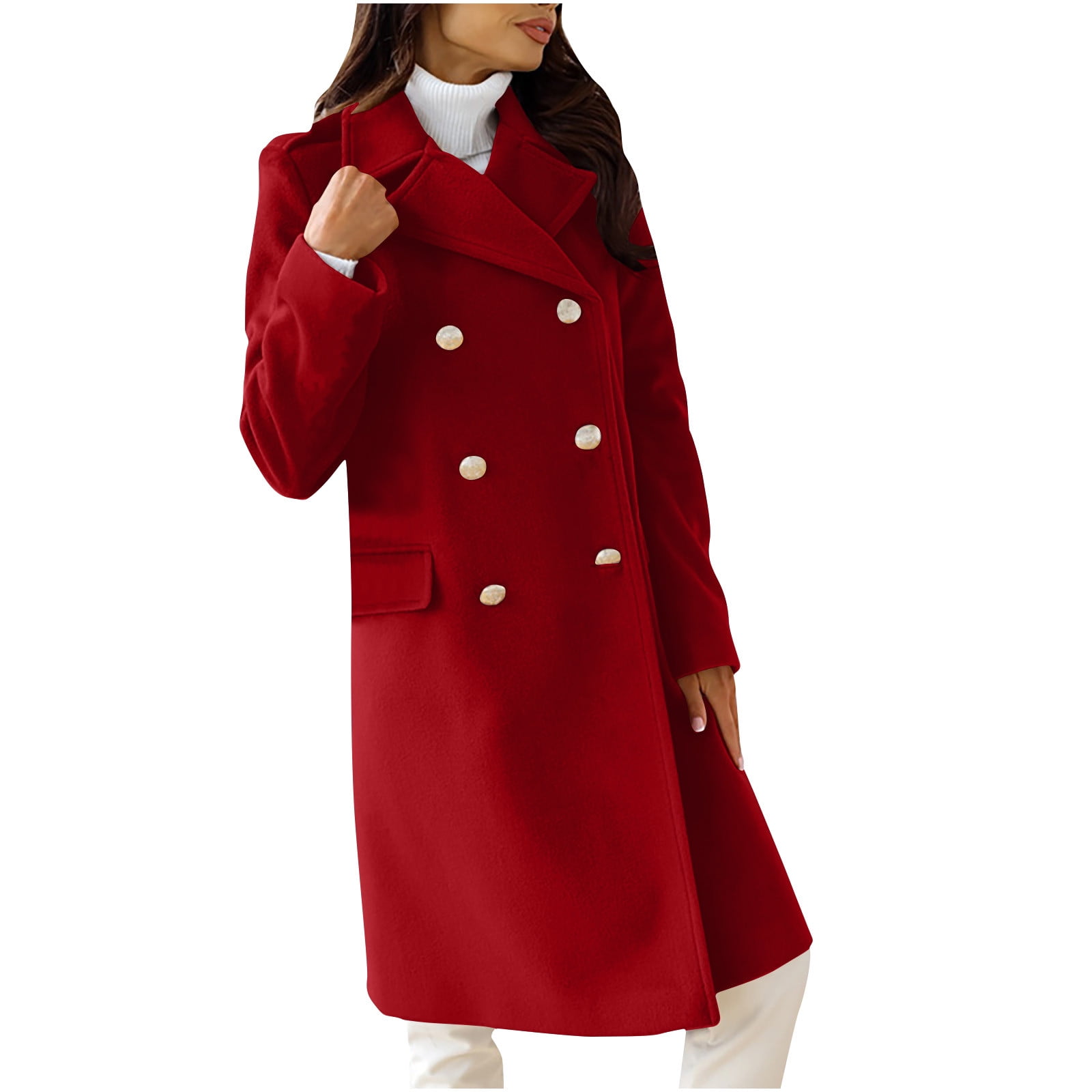 RYDCOT Trench Coats for Women Long Plus Size Winter Coats for Women ...