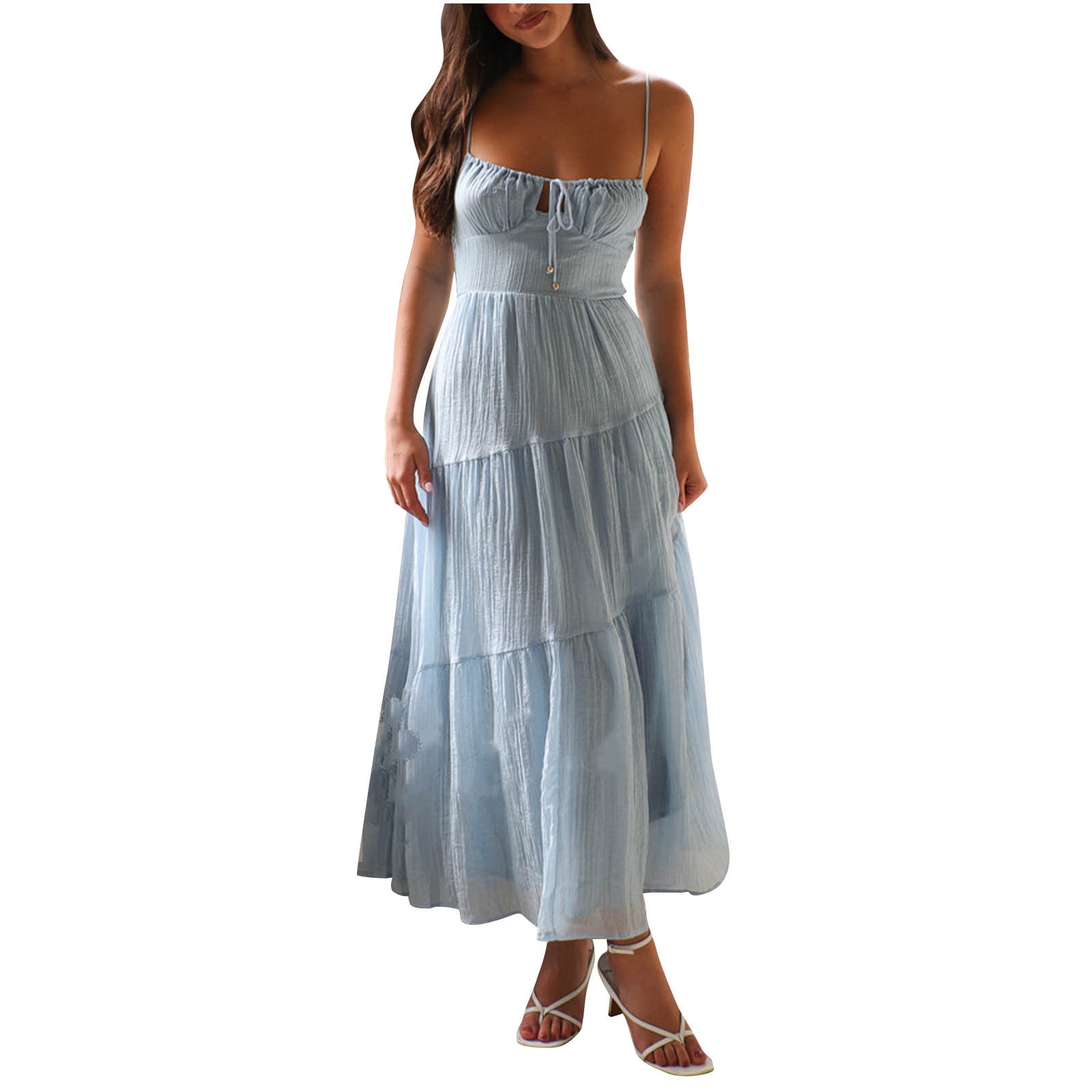 RYDCOT Vacation Dresses for Women 2025 Trendy Sleeveless Long Dress ...