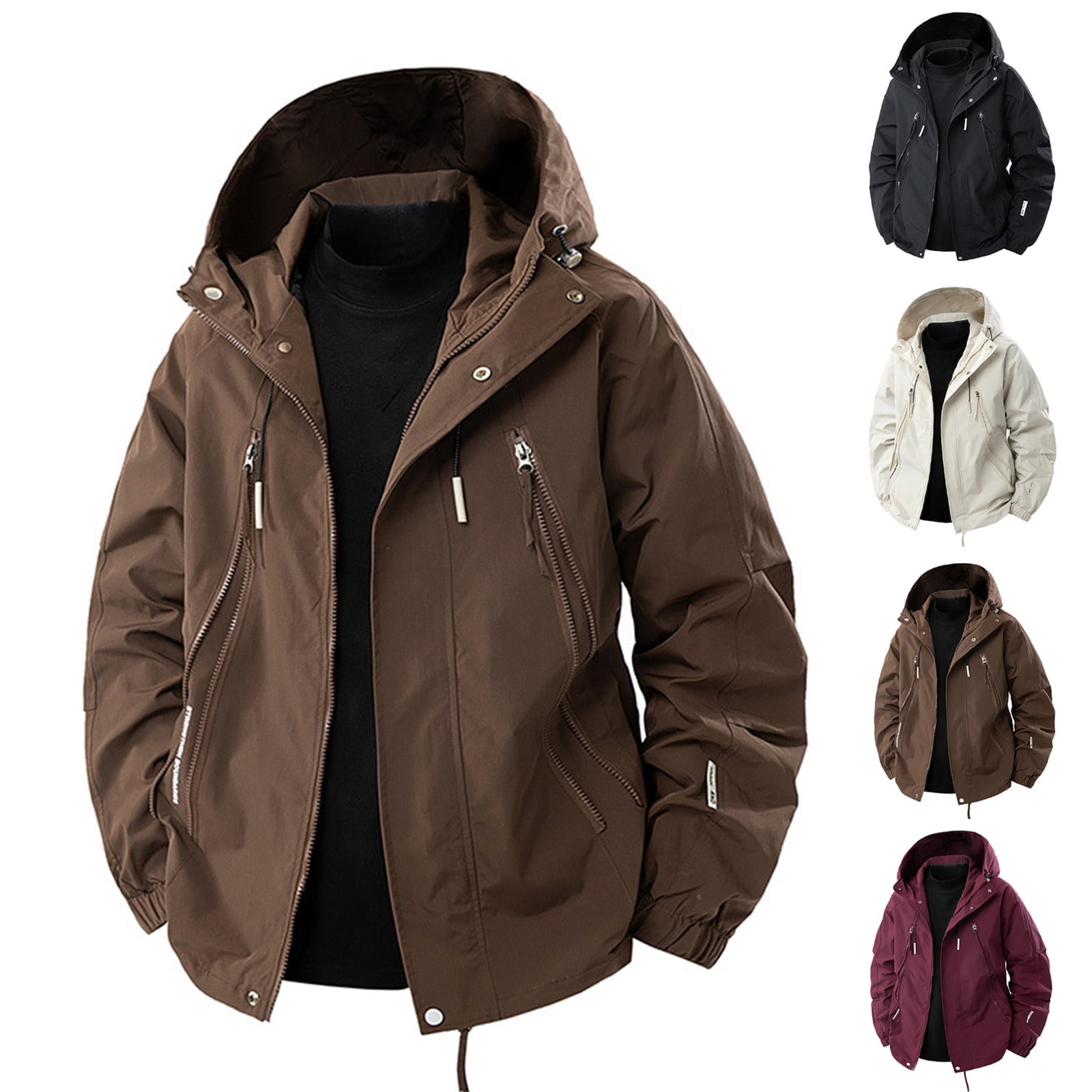 RYDCOT Windbreaker Jacket Men with Hood Men Big and Tall Work Poncho ...