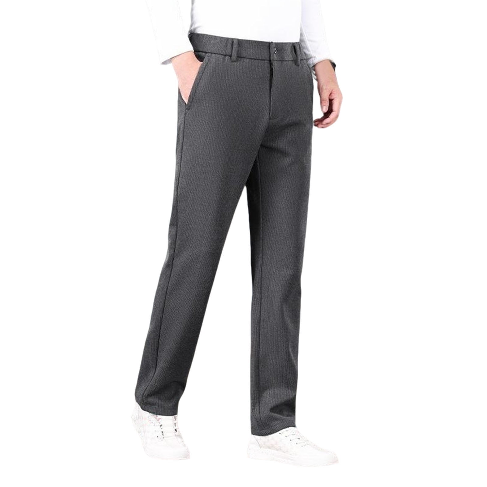 RYDCOT Winter Golf Pants for Men Fleece Lined Work Business Casual ...