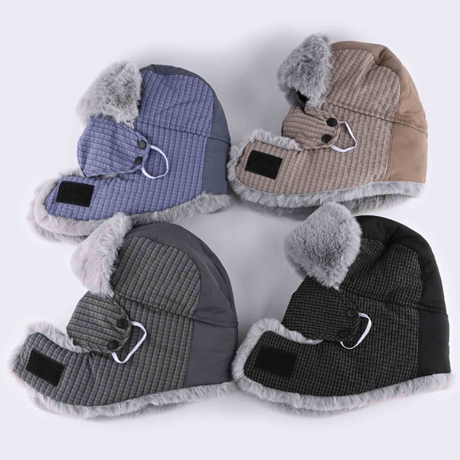 RYDCOT Winter Hats for Women Men Trapper Ushanka Hat with Ear Flaps ...