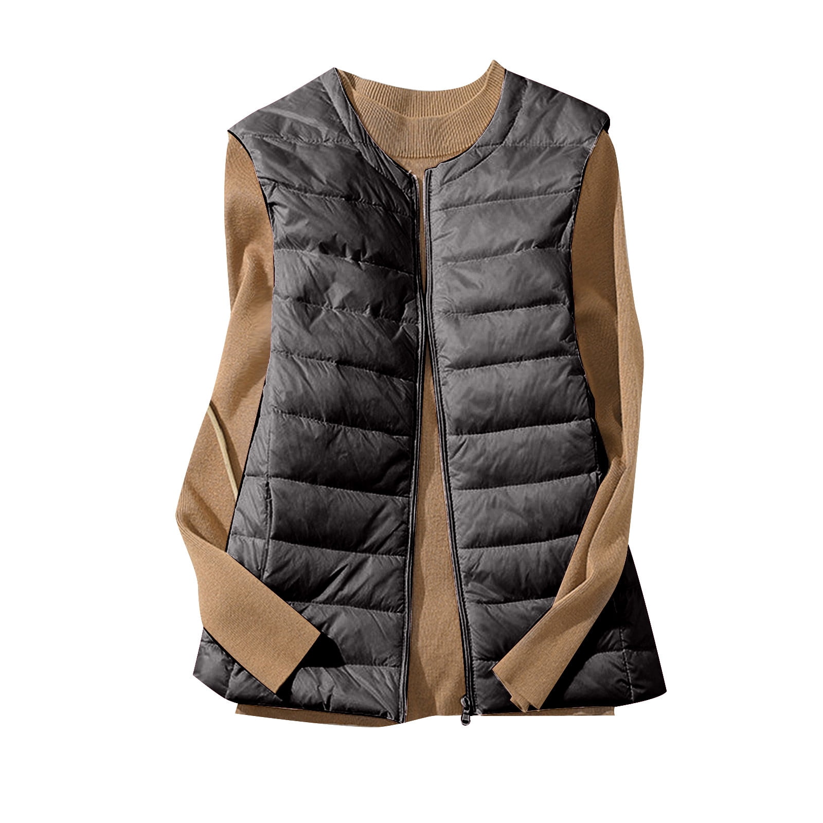 RYDCOT Women's Light Down Jacket Puffer Vest Lightweight Stand Collar ...