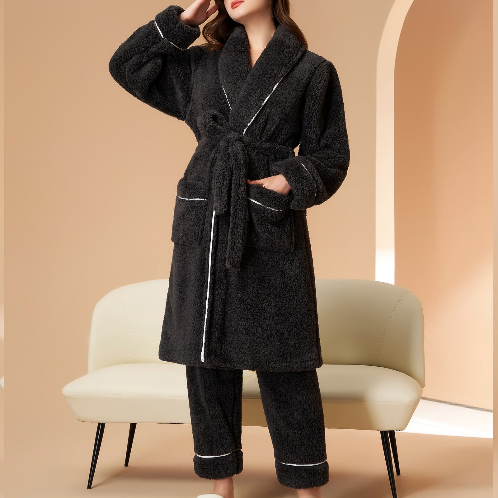 RYDCOT Women's Lounge Sets 2 Piece Outfit Pajamas Set for Women Winter ...