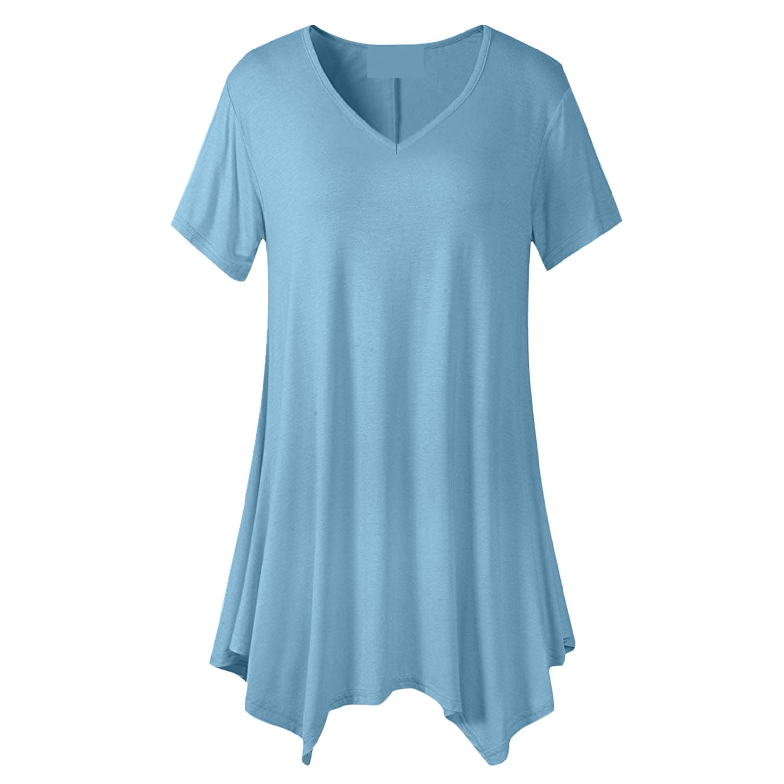 RYDCOT Womens Summer Clothes Short Sleeve Shirts Casual V Neck ...