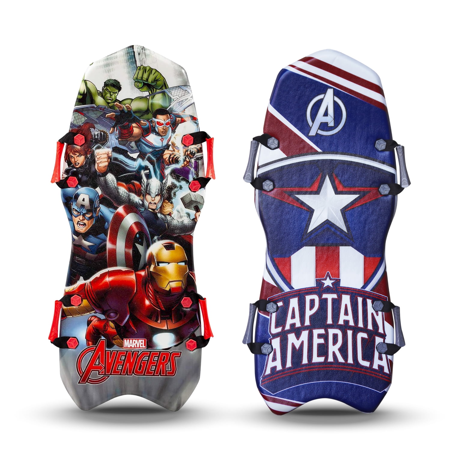 RYDR - Marvel 45" Two Person Foam Sleds, Snow Sled Slide ( 2 Pack, 45 ...