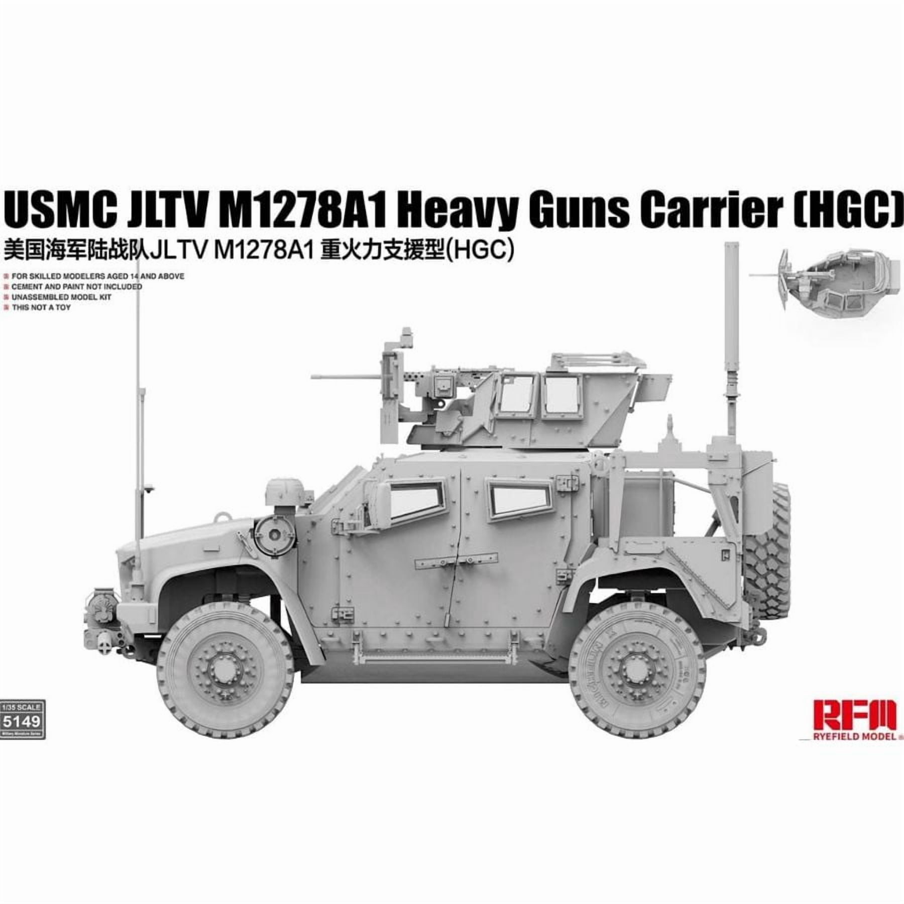 RYE FIELD 5149 1/35 USMC JLTV M1278A1 Heavy Guns Carrier (HGC) Model ...