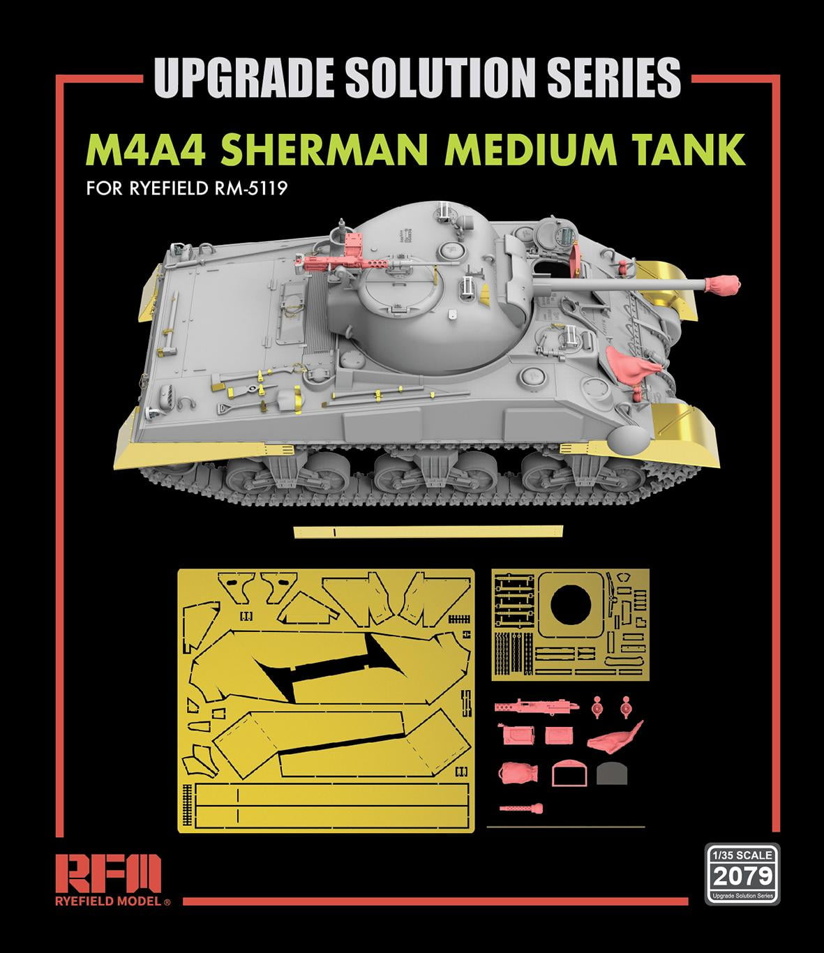 RYEFIELD RM2079 1/35 Scale Upgrade Parts Set For M4A4 Sherman For ...